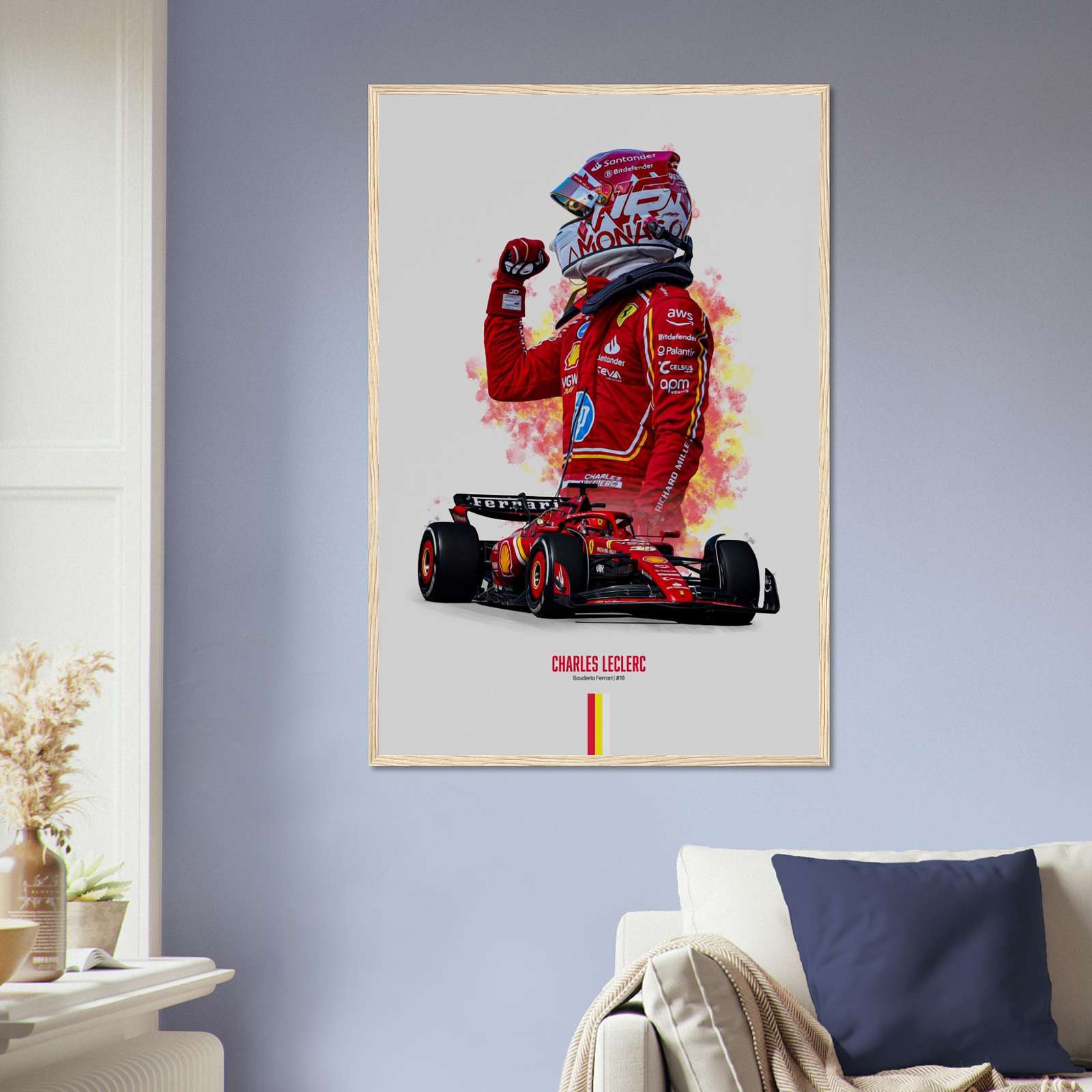 Charles Leclerc Poster, Sports Poster, Car Poster, Full-Size Poster ...