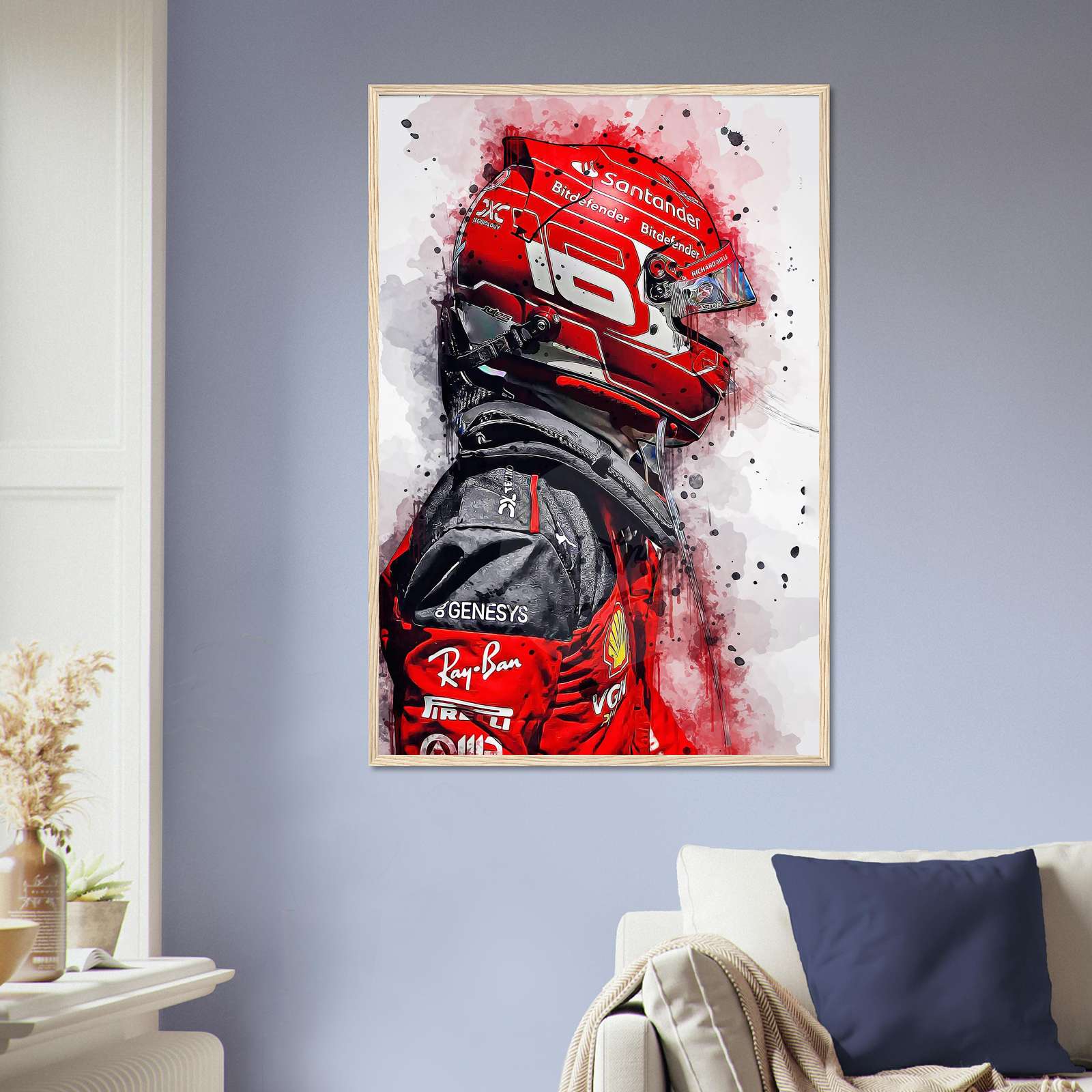 Charles Leclerc Poster, Sports Poster, Formula F1 Poster, Full-Size ...