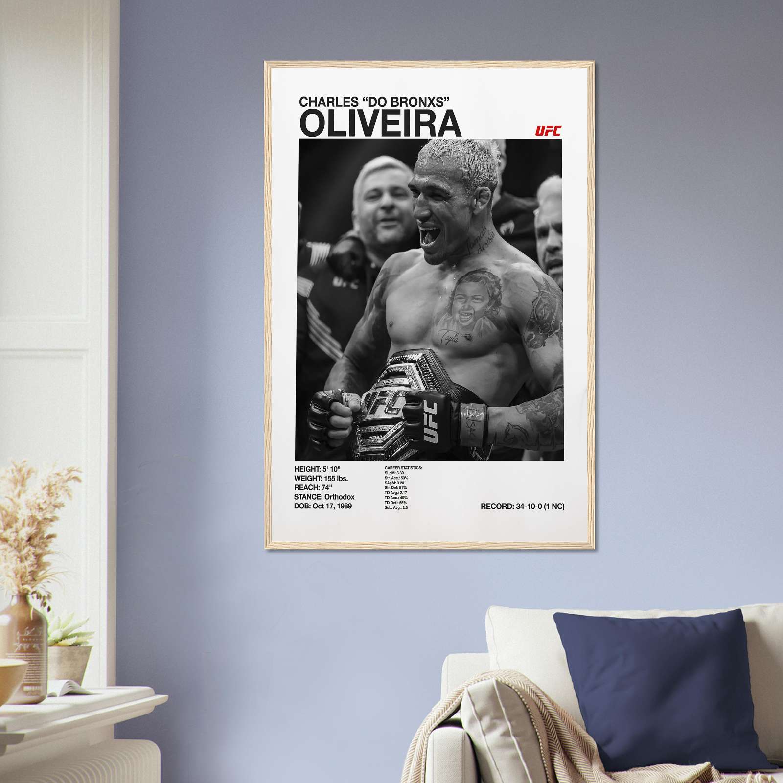 Charles Oliveira Poster, Sports Poster, Boxing Poster, Full-Size Poster ...