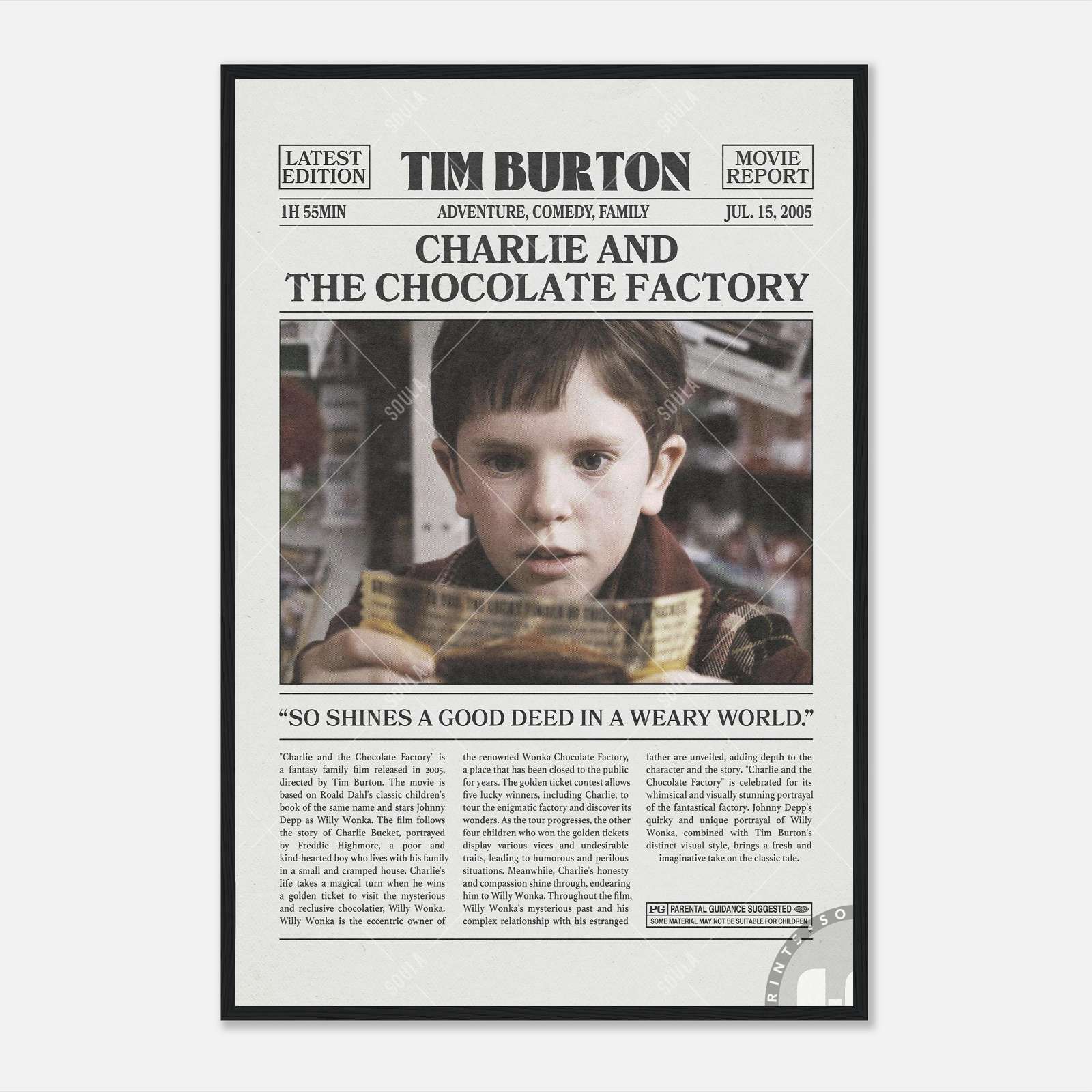 Charlie And The Chocolate Factory Movie Poster, Charlie And The ...