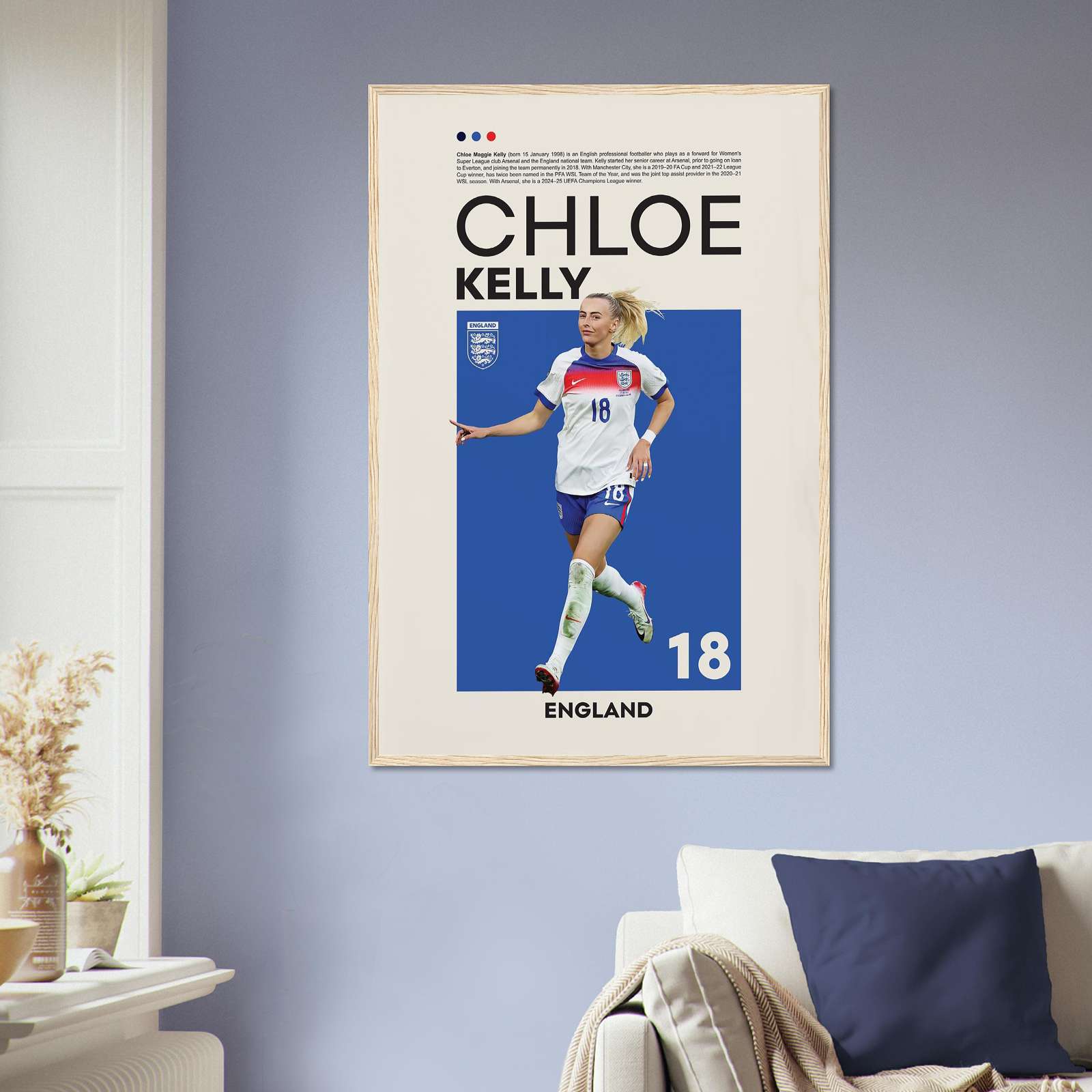 Chloe Kelly Poster, Football Player Poster, Football Poster, Full-Size ...