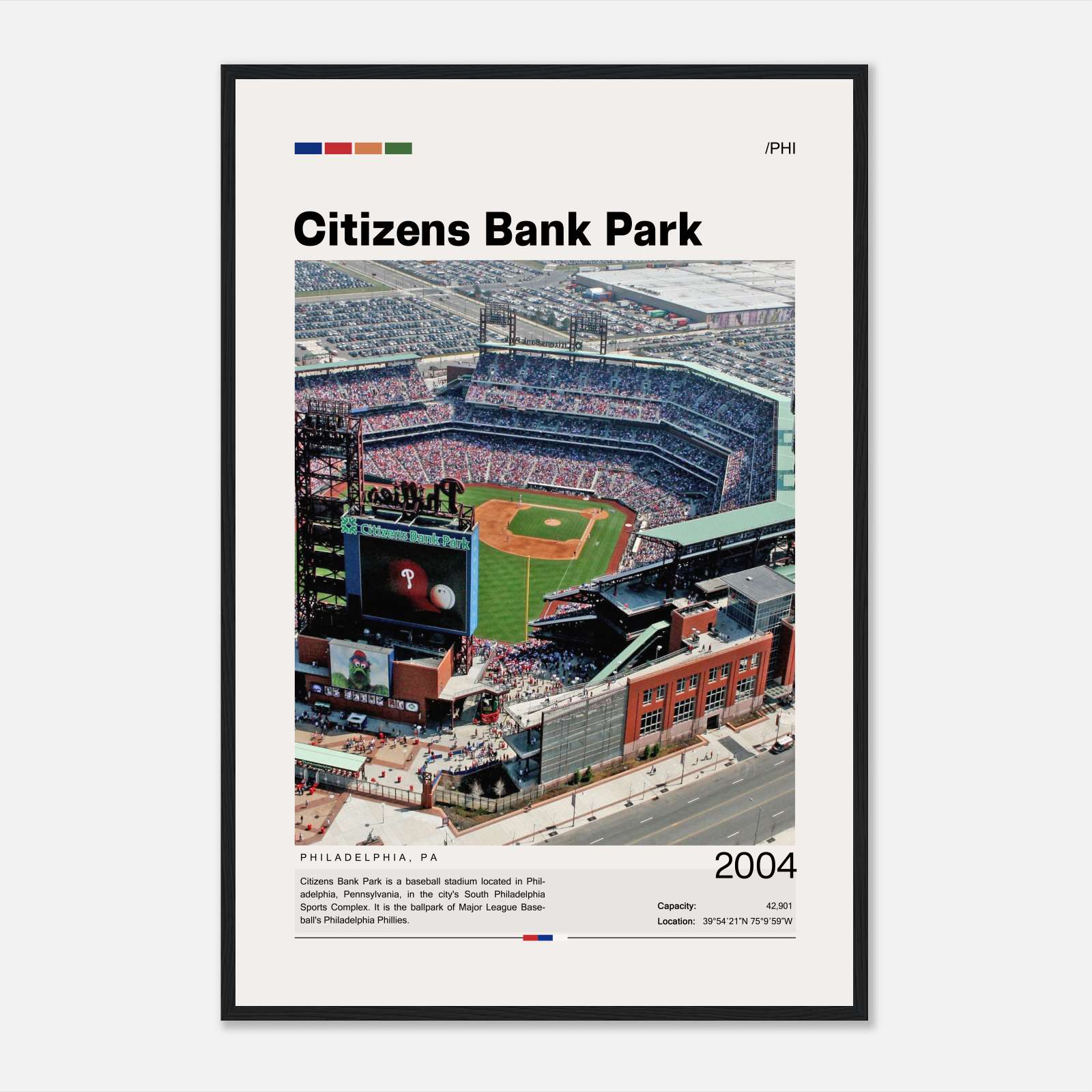 Citizens Bank Park Poster, Stadium Poster, Sports Poster, Full-Size ...