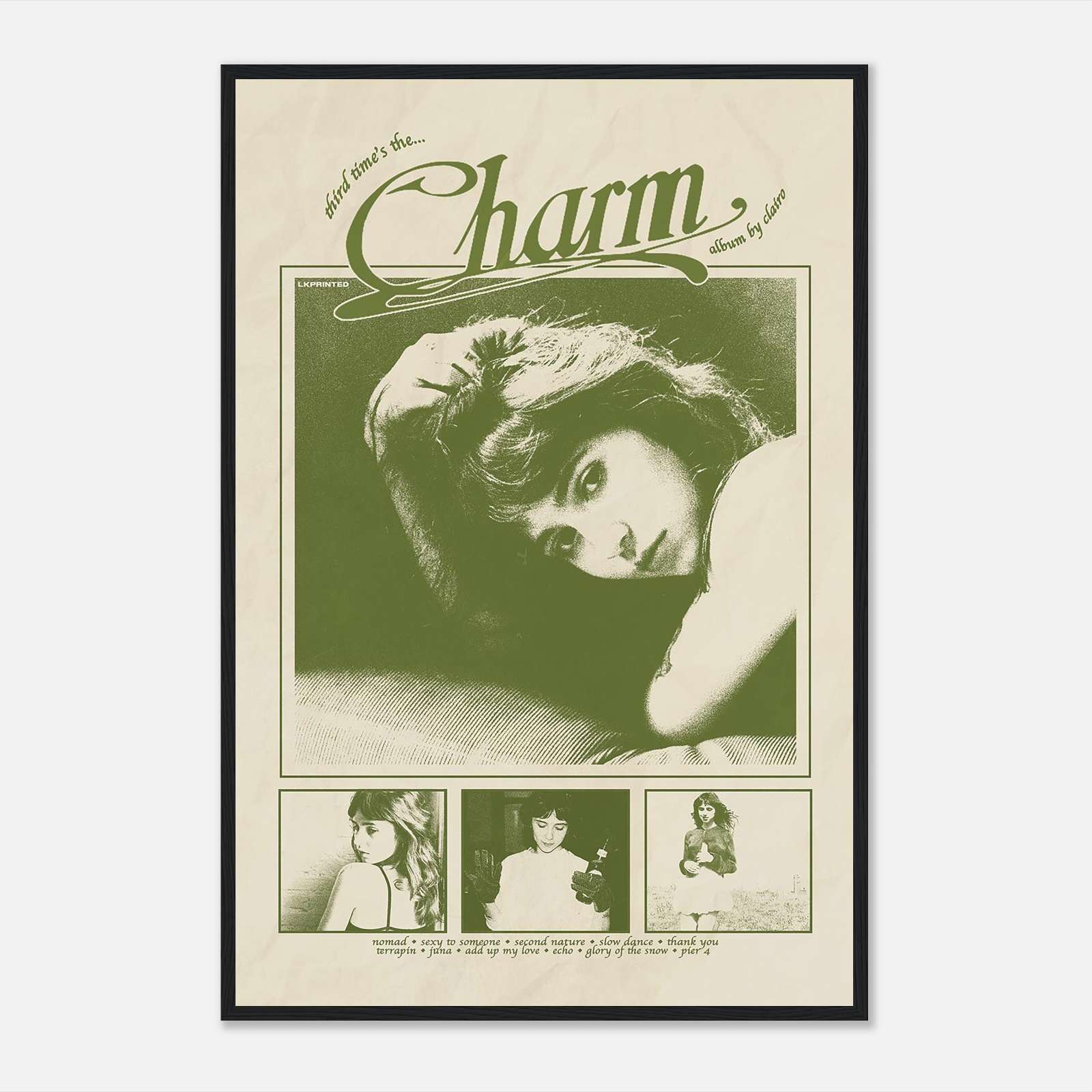 Clairo Charm Album Cover Tracklist Poster, Full-Size Poster, Ready to ...