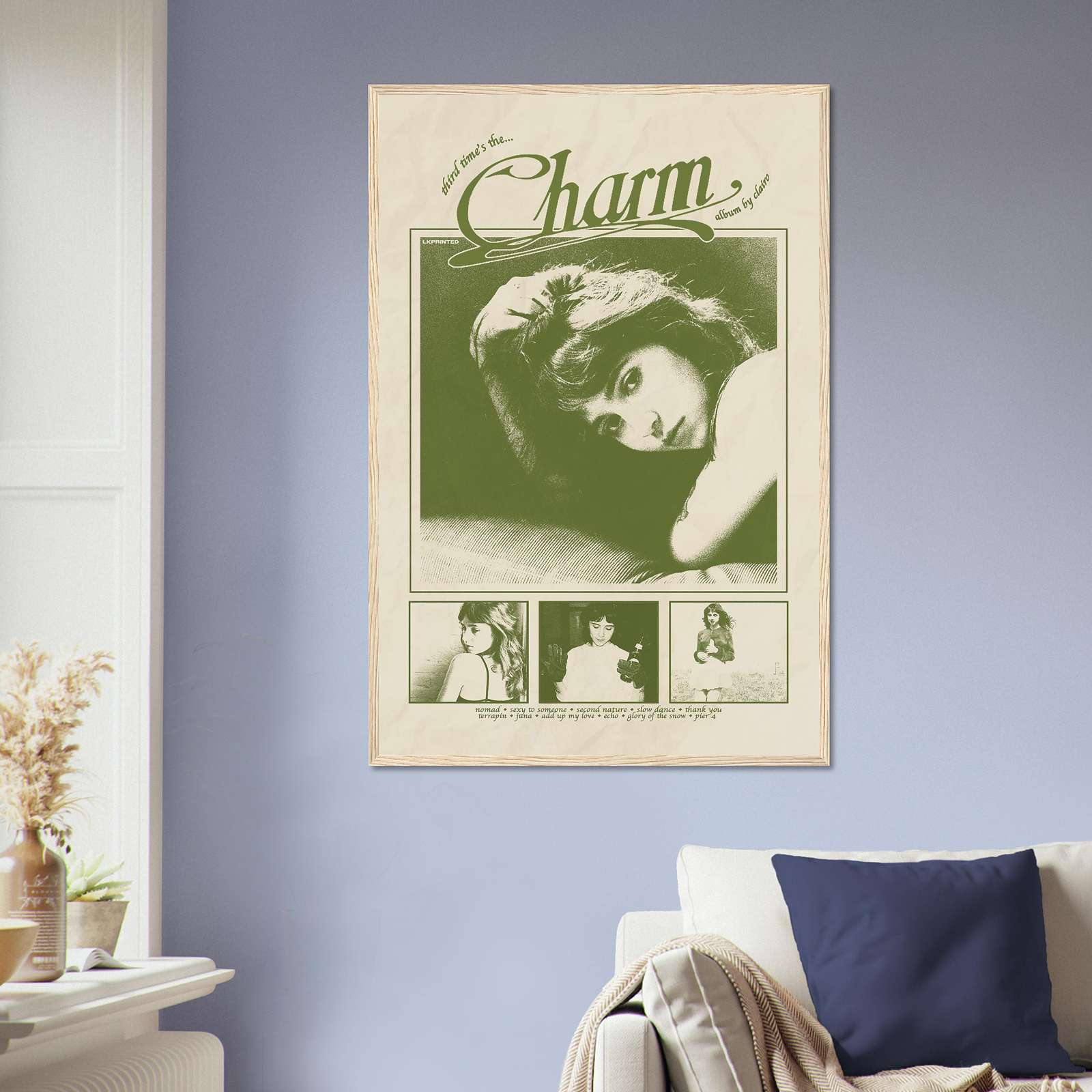 Clairo Charm Album Cover Tracklist Poster, Full-Size Poster, Ready to ...