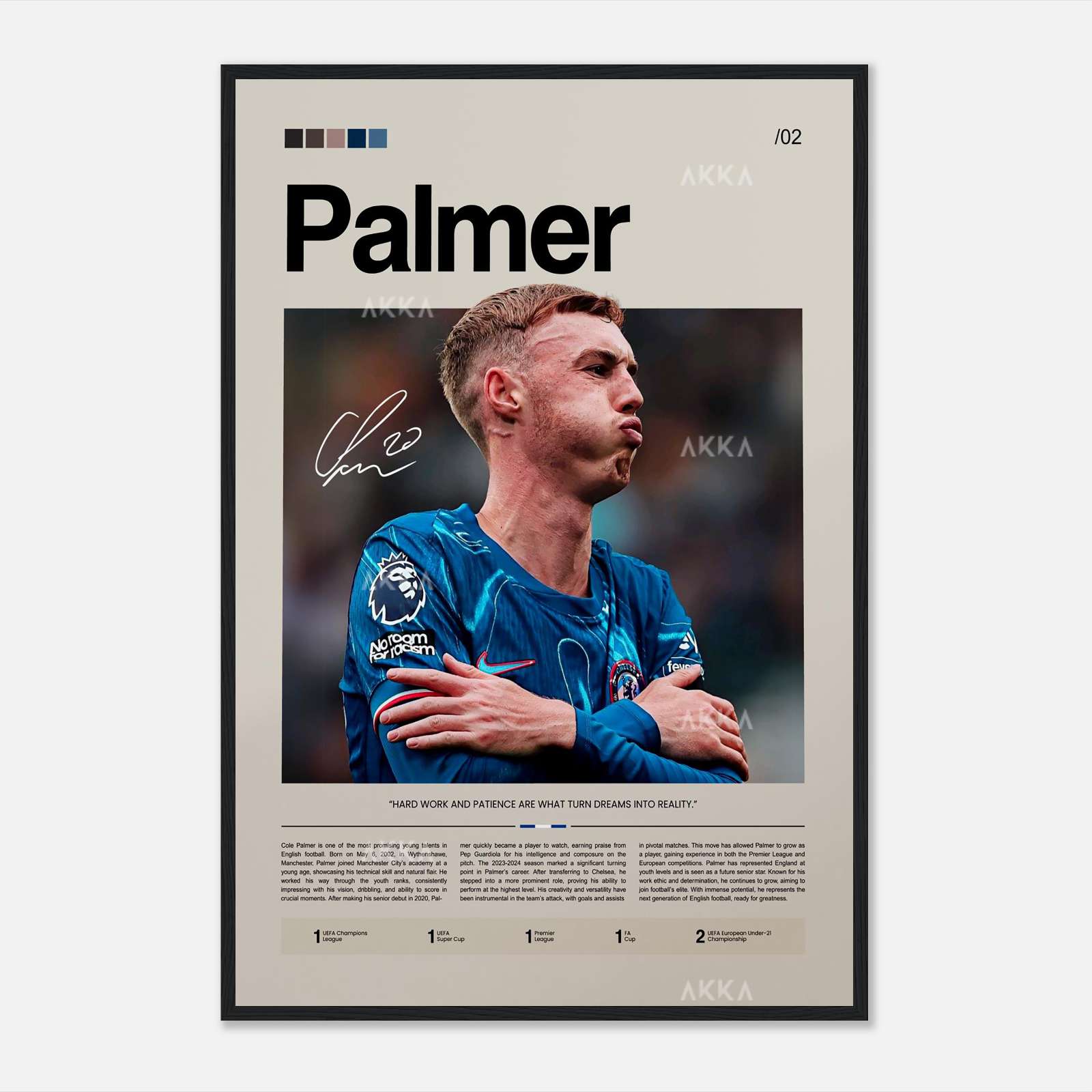 Cole Palmer Poster, Sports Poster, Football Player Poster, Full-Size ...