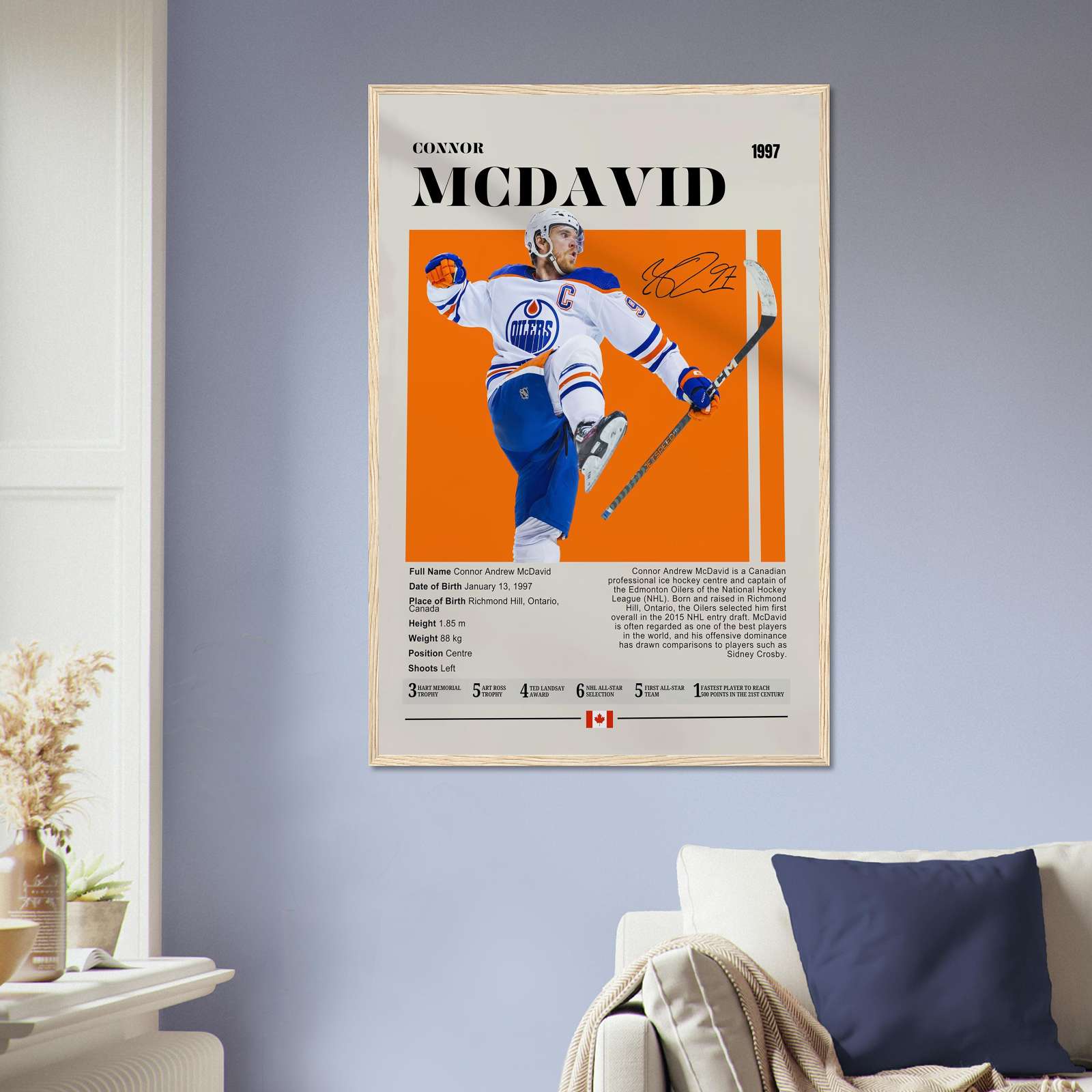 Connor Mcdavid Poster, Hockey Poster, Sports Poster, Full-Size Poster ...