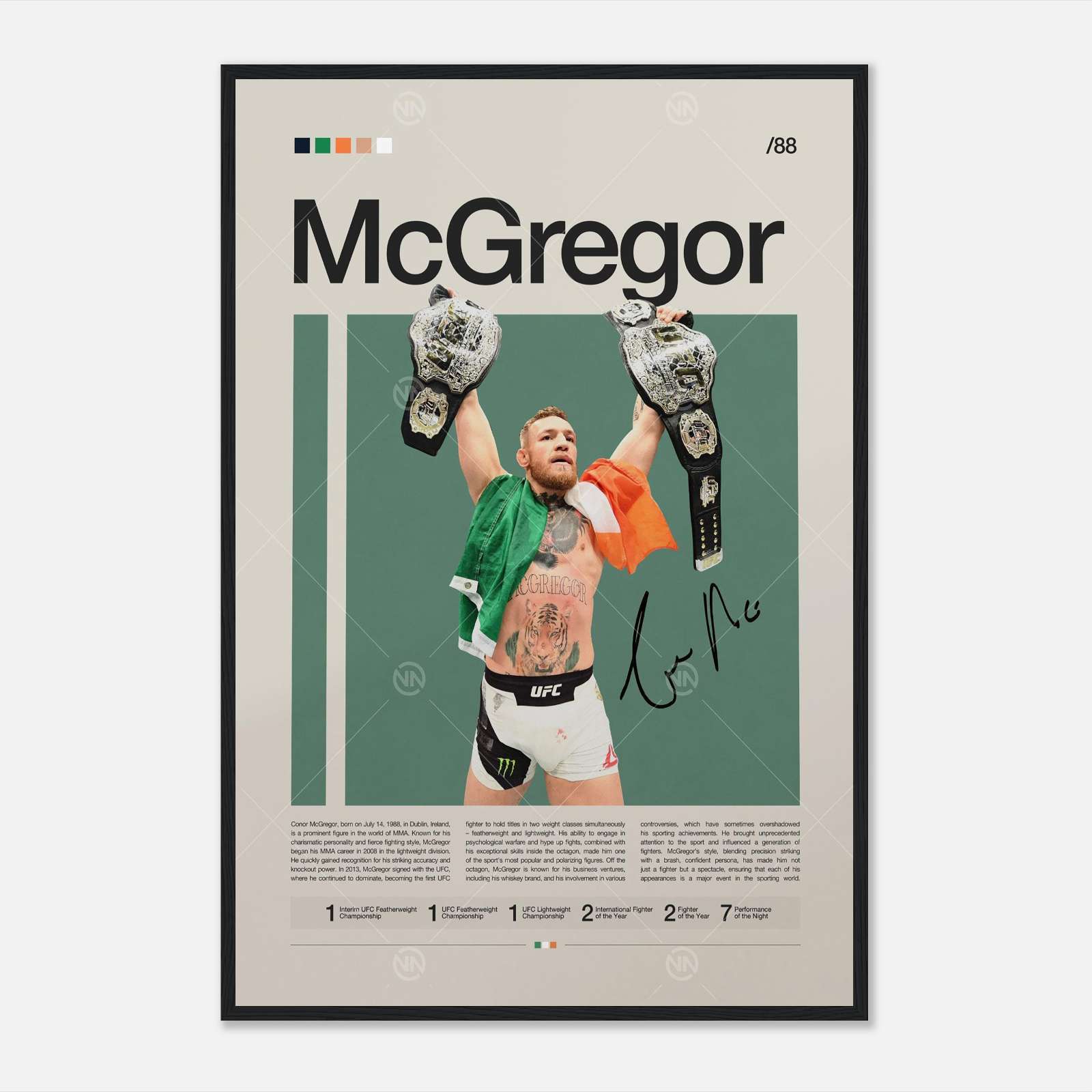 Conor Mcgregor Poster, Sports Poster, Mma Poster, Boxing Poster, Full-Size Poster, Ready to Hang ...