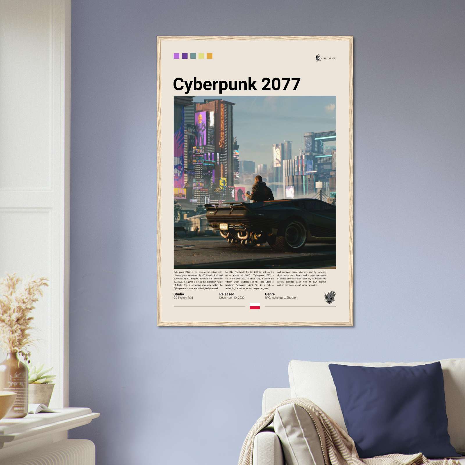 Cyberpunk 2077 Poster, Gaming Room Poster, Game Poster, Full-Size ...