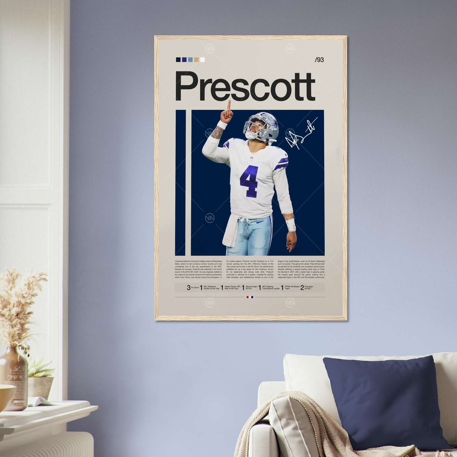 Dak Prescott Poster, Sports Poster, Football Poster, Sports Bedroom ...