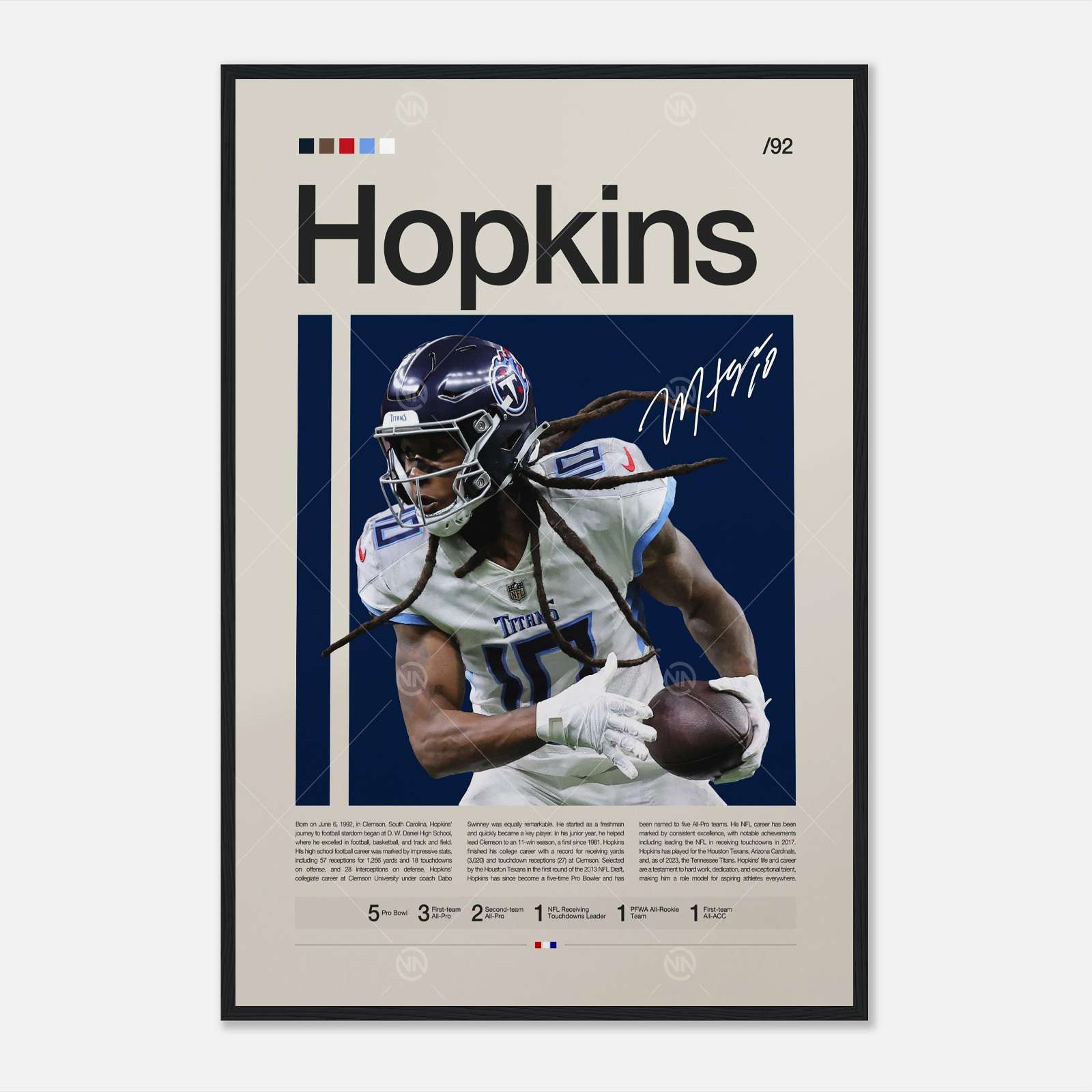 Deandre Hopkins Poster, Sports Poster, Football Poster, Full-Size ...