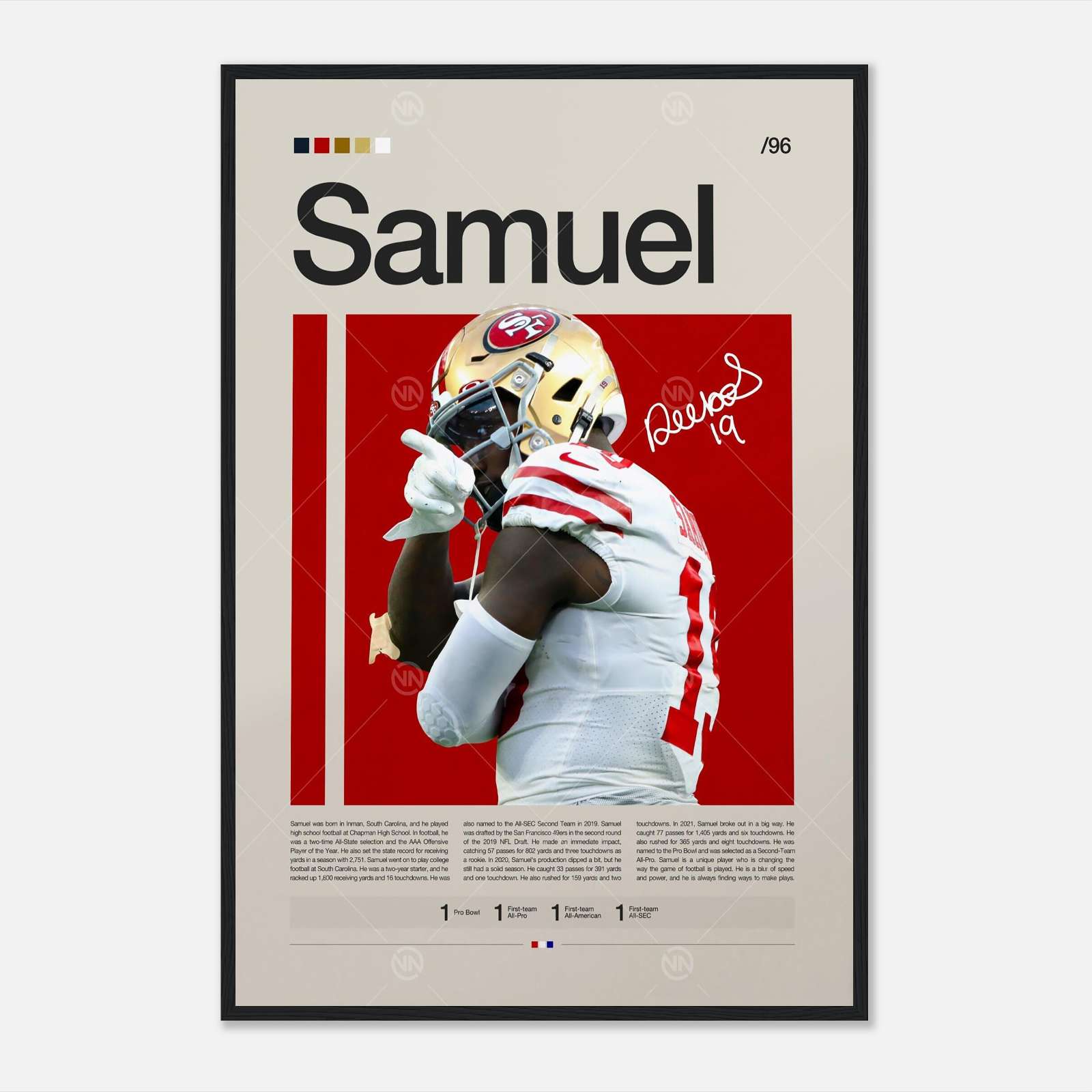 Deebo Samuel Poster, Football Poster, Sports Poster, Full-Size Poster ...