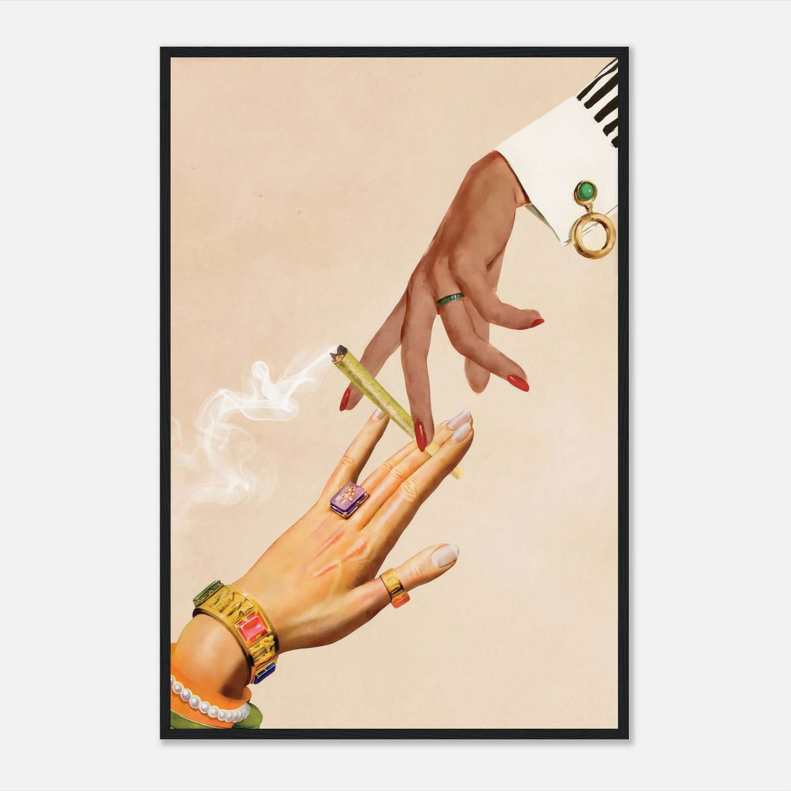 Deep Talks Cannabis Art Print Surreal Collage Art Weed Print Trippy ...