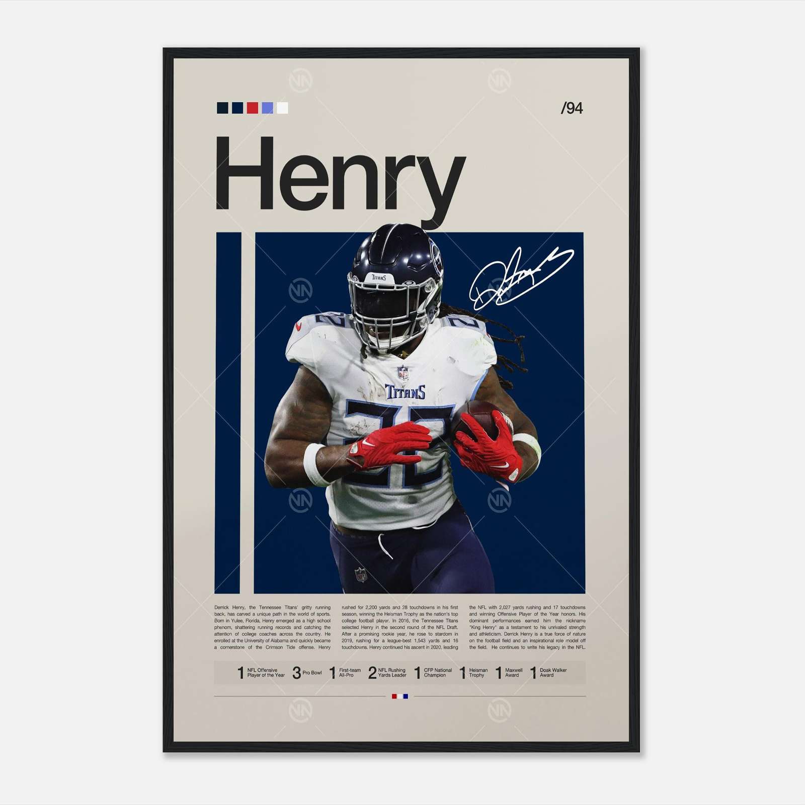 Derrick Henry Poster, Football Poster, Sports Poster, Full-Size Poster ...