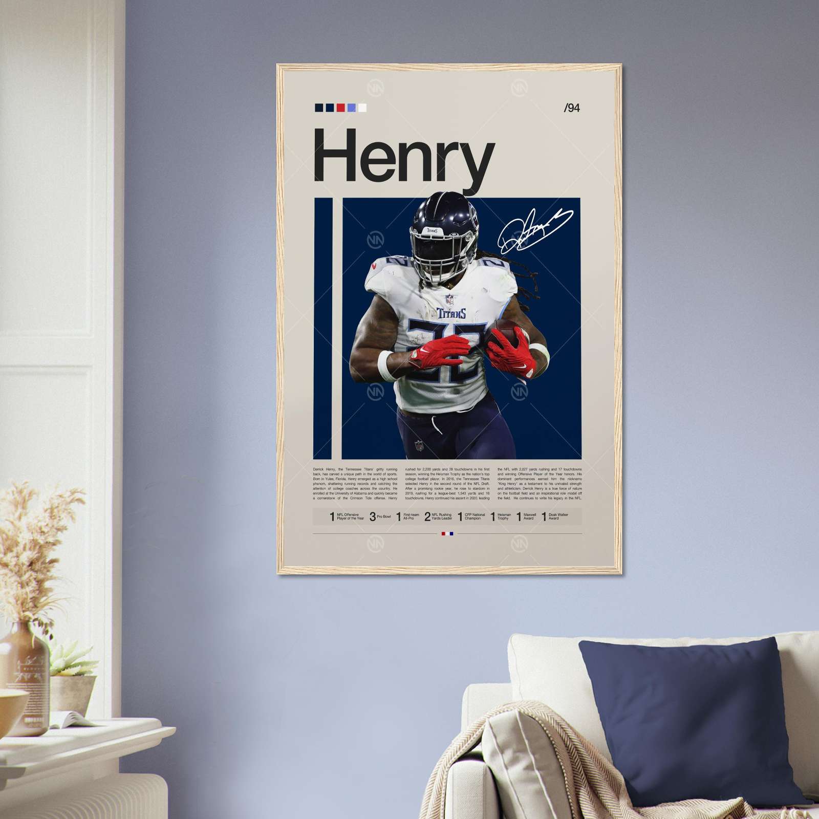 Derrick Henry Poster, Football Poster, Sports Poster, Full-Size Poster ...