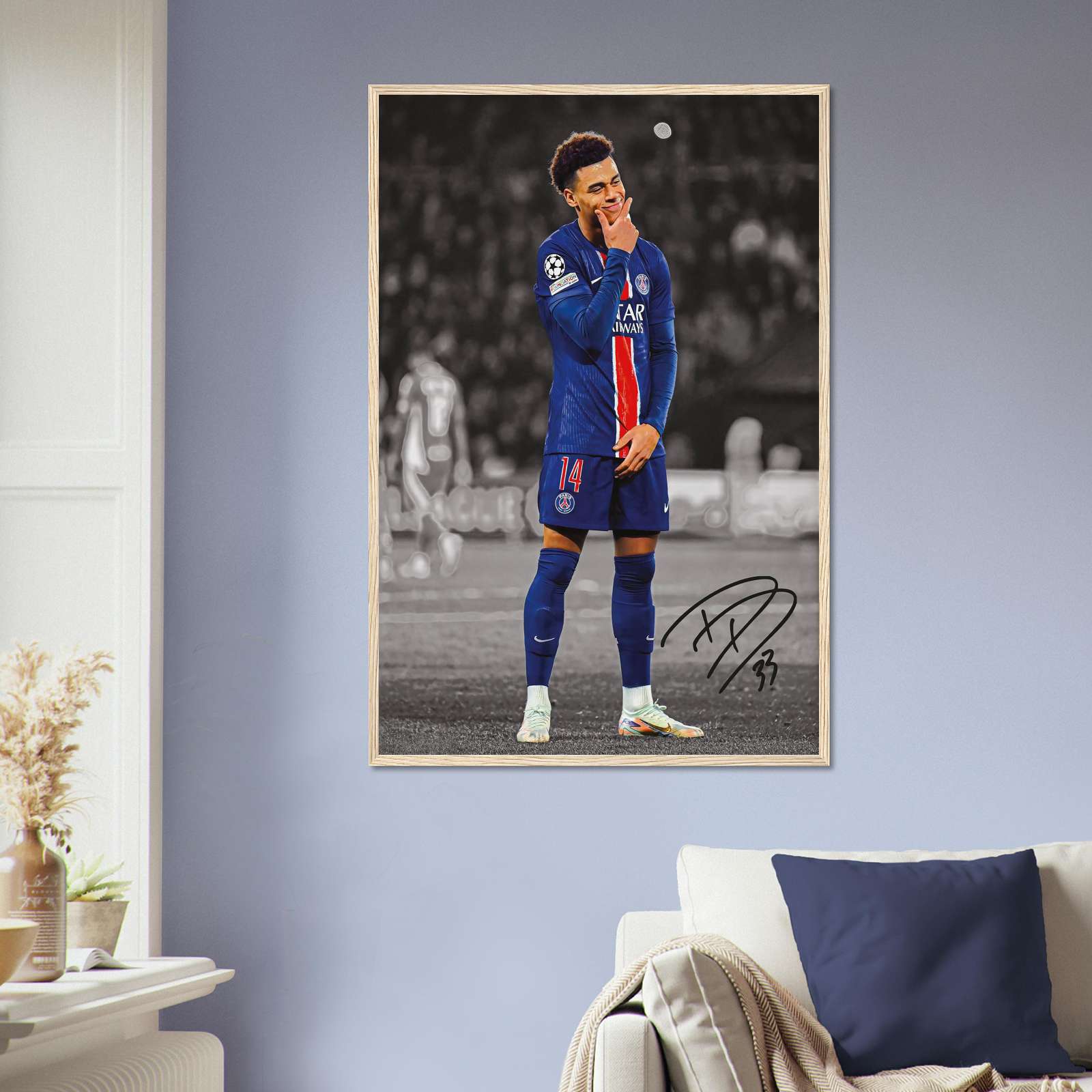 Desire Doue Poster, Football Player Poster, Wall Art, Home Decor, Full ...