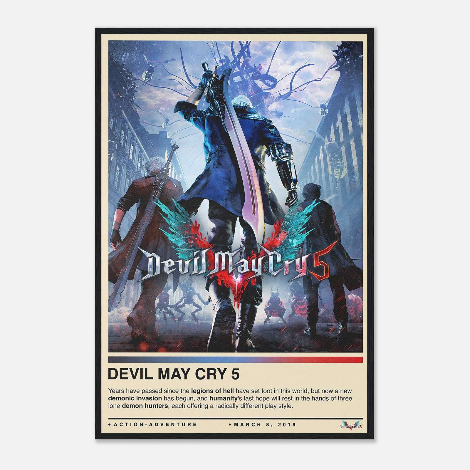 Devil May Cry 5 Poster, Gaming Posters, Video Game Poster, Full-Size ...