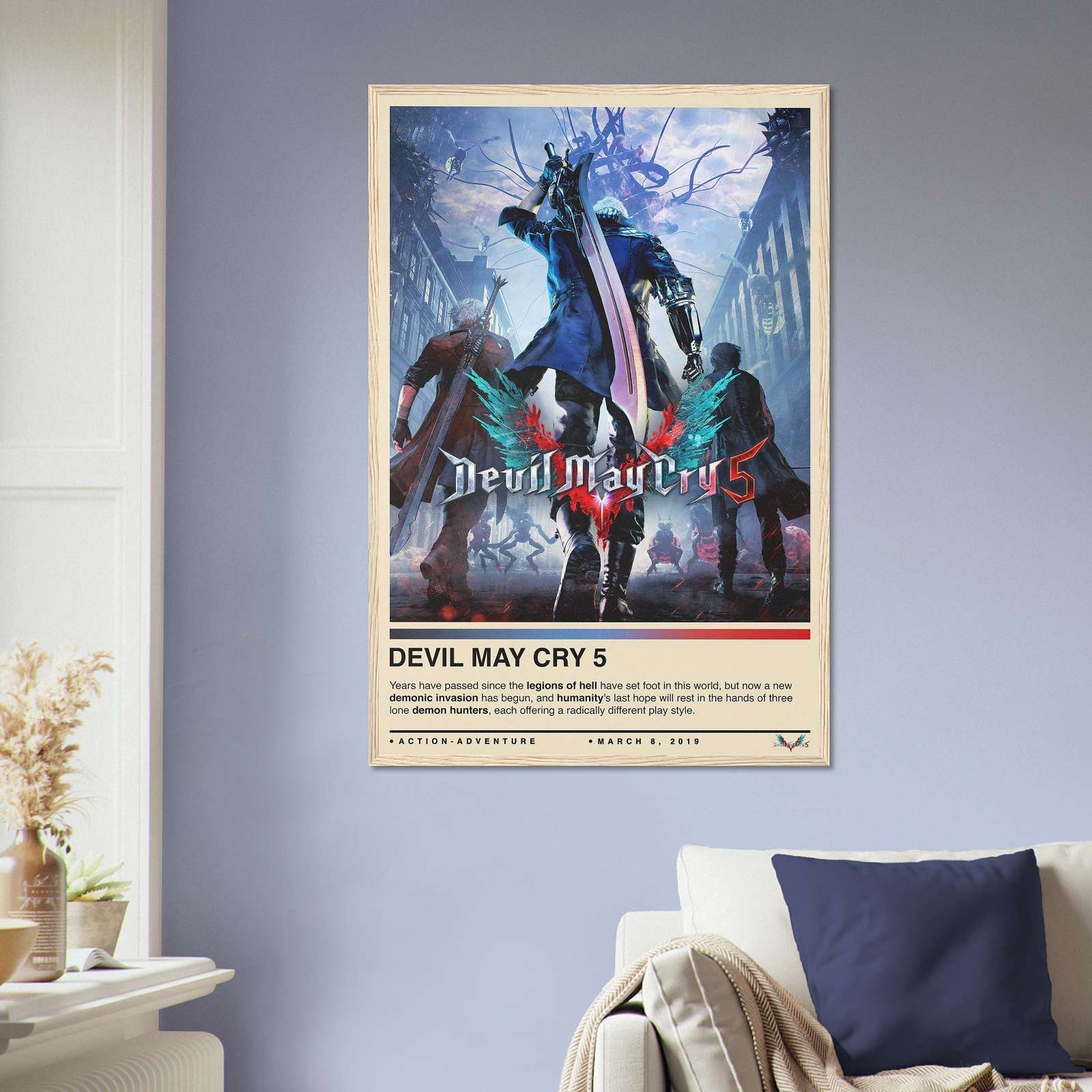 Devil May Cry 5 Poster, Gaming Posters, Video Game Poster, Full-Size ...