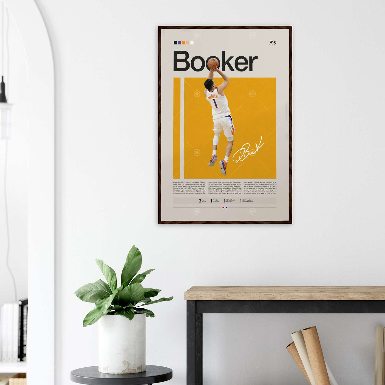 Devin Booker Poster, Basketball Gift, Sports Bedroom Posters, Full-Size ...