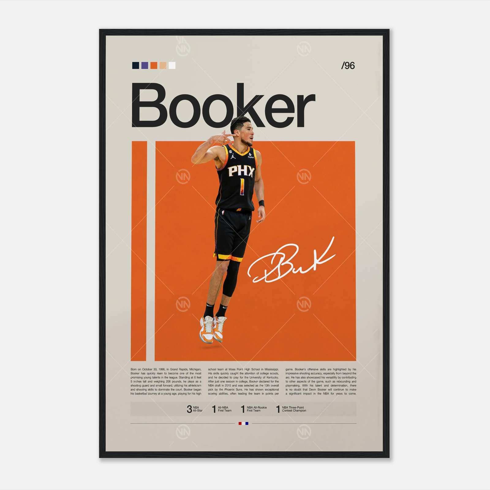 Devin Booker Poster, Basketball Gift, Sports Poster, Full-Size Poster, Ready to Hang - Citiesbox