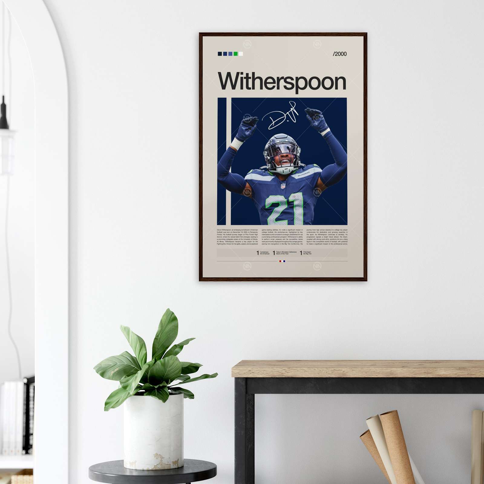 Devon Witherspoon Poster, Sports Poster, Football Poster, Sports ...