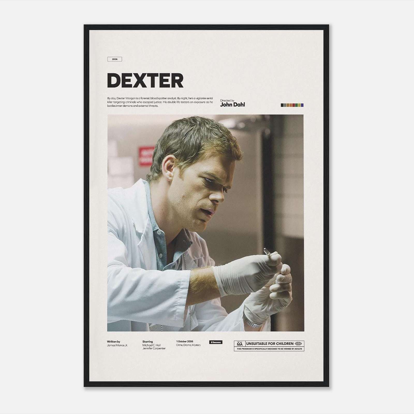 Dexter Tv Series Poster, Dexter Tv Show Poster, Vintage Tv Series ...