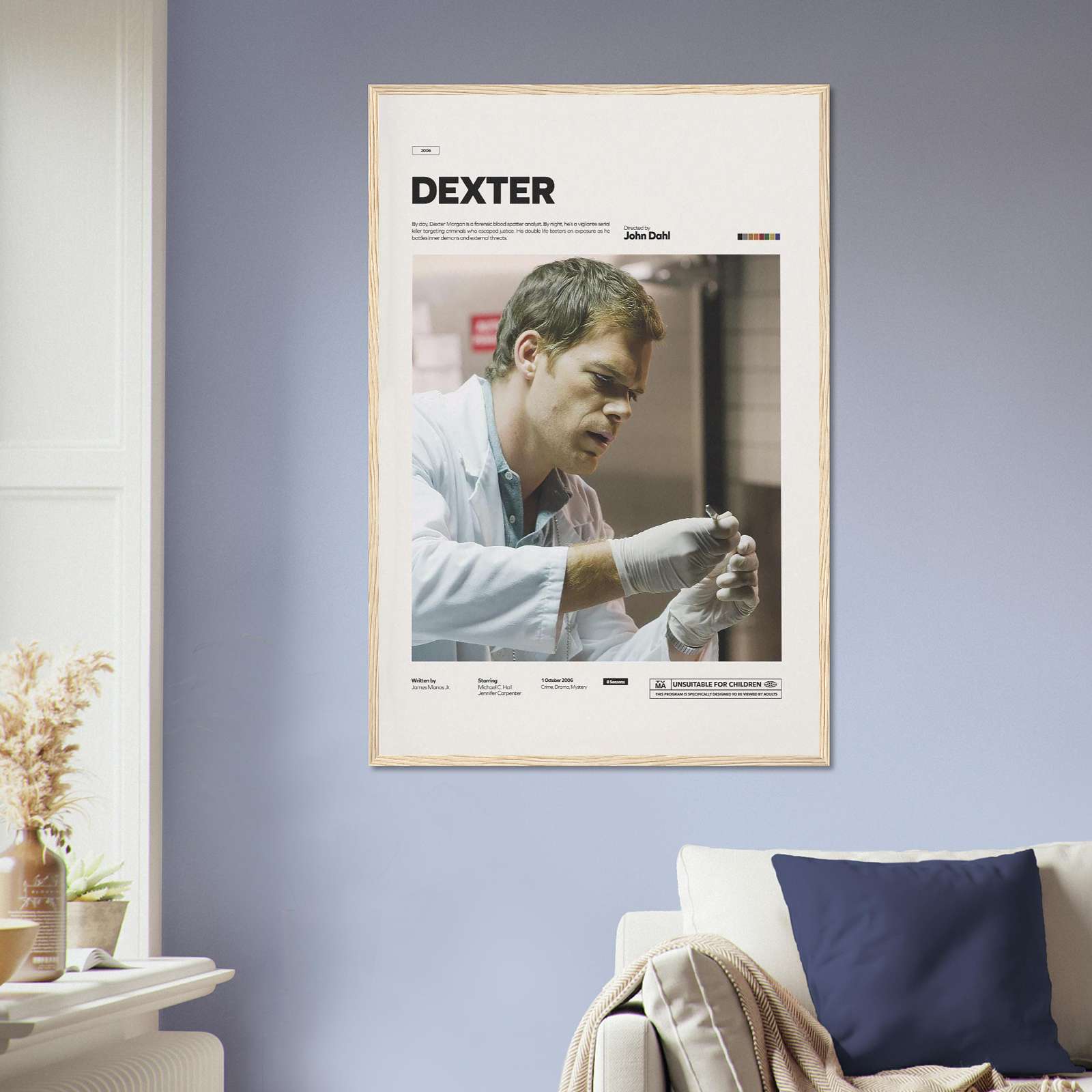 Dexter Tv Series Poster, Dexter Tv Show Poster, Vintage Tv Series ...