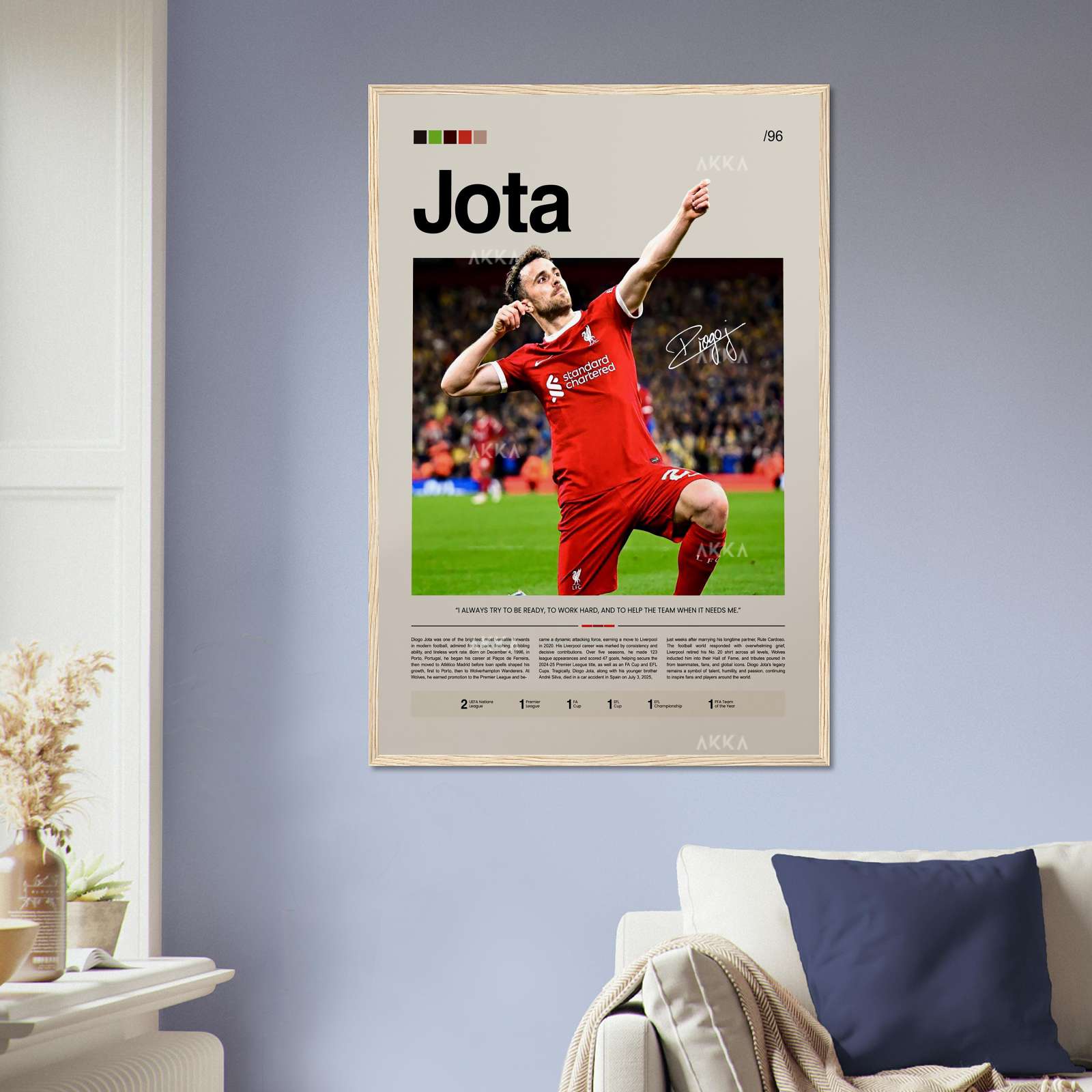 Diogo Jota Poster, Sports Poster, Football Player Poster, Football ...