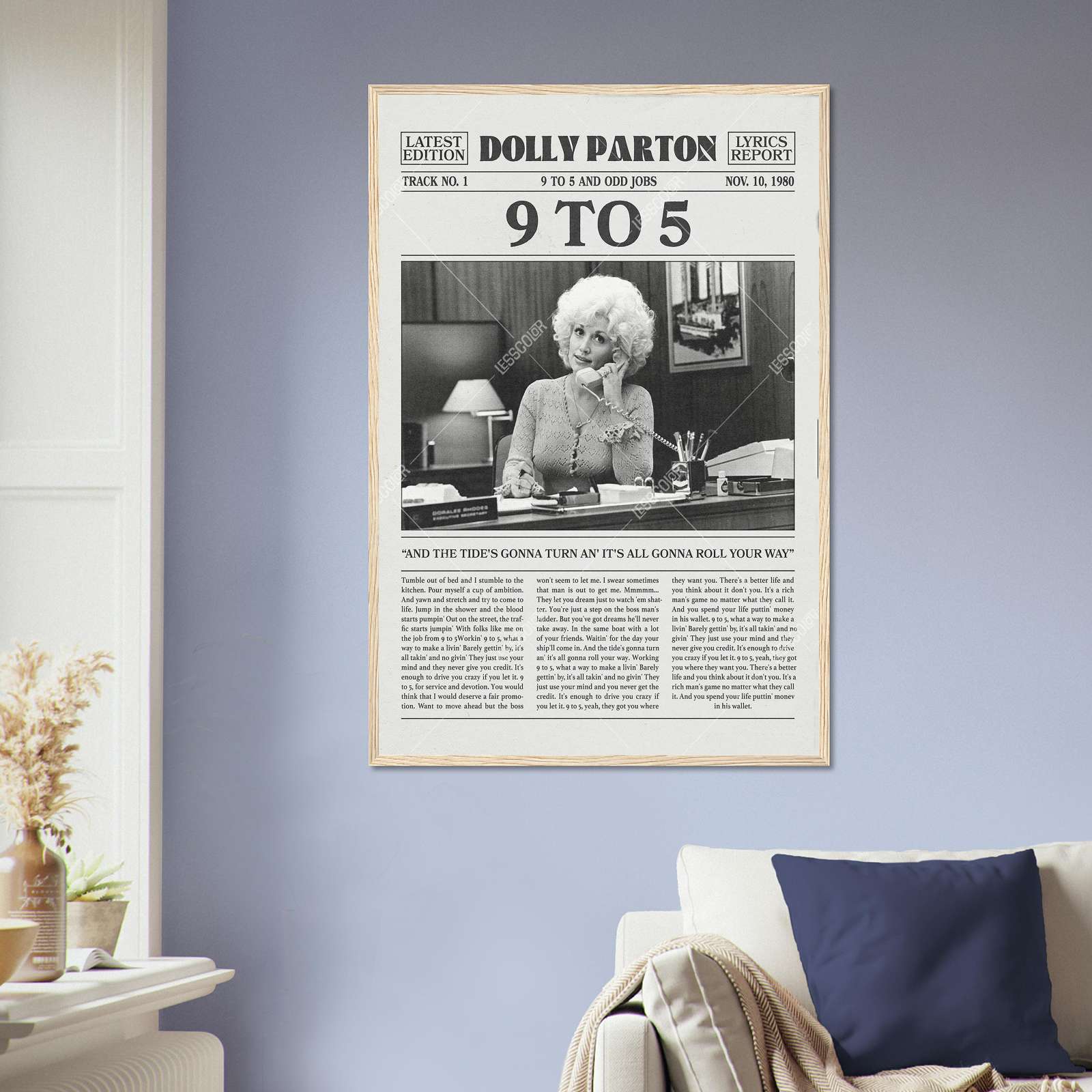 Dolly Parton Poster, 9 To 5 Album Poster, Album Cover Poster, Full-Size ...