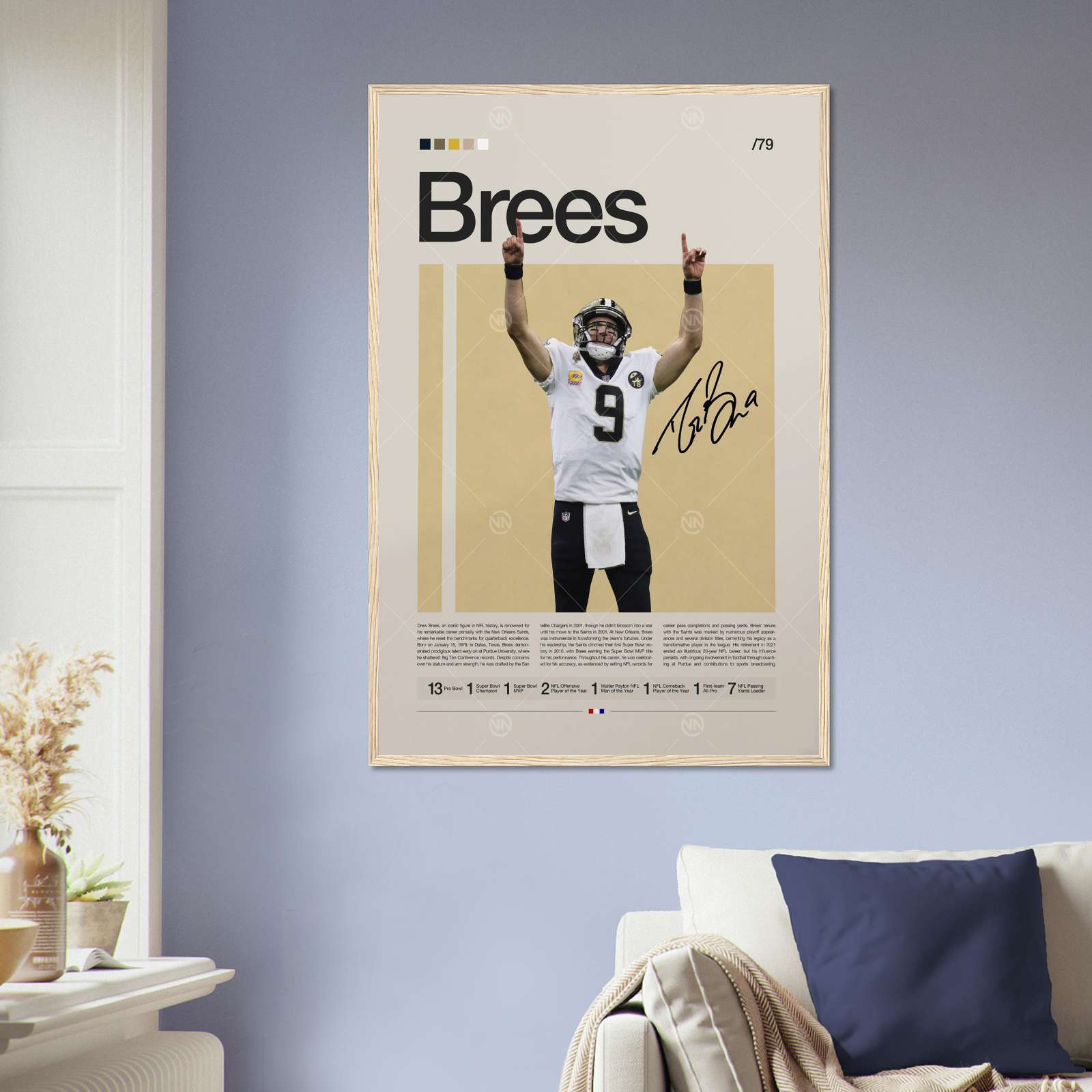 Drew Brees Poster, Sports Poster, Football Poster, Full-Size Poster ...
