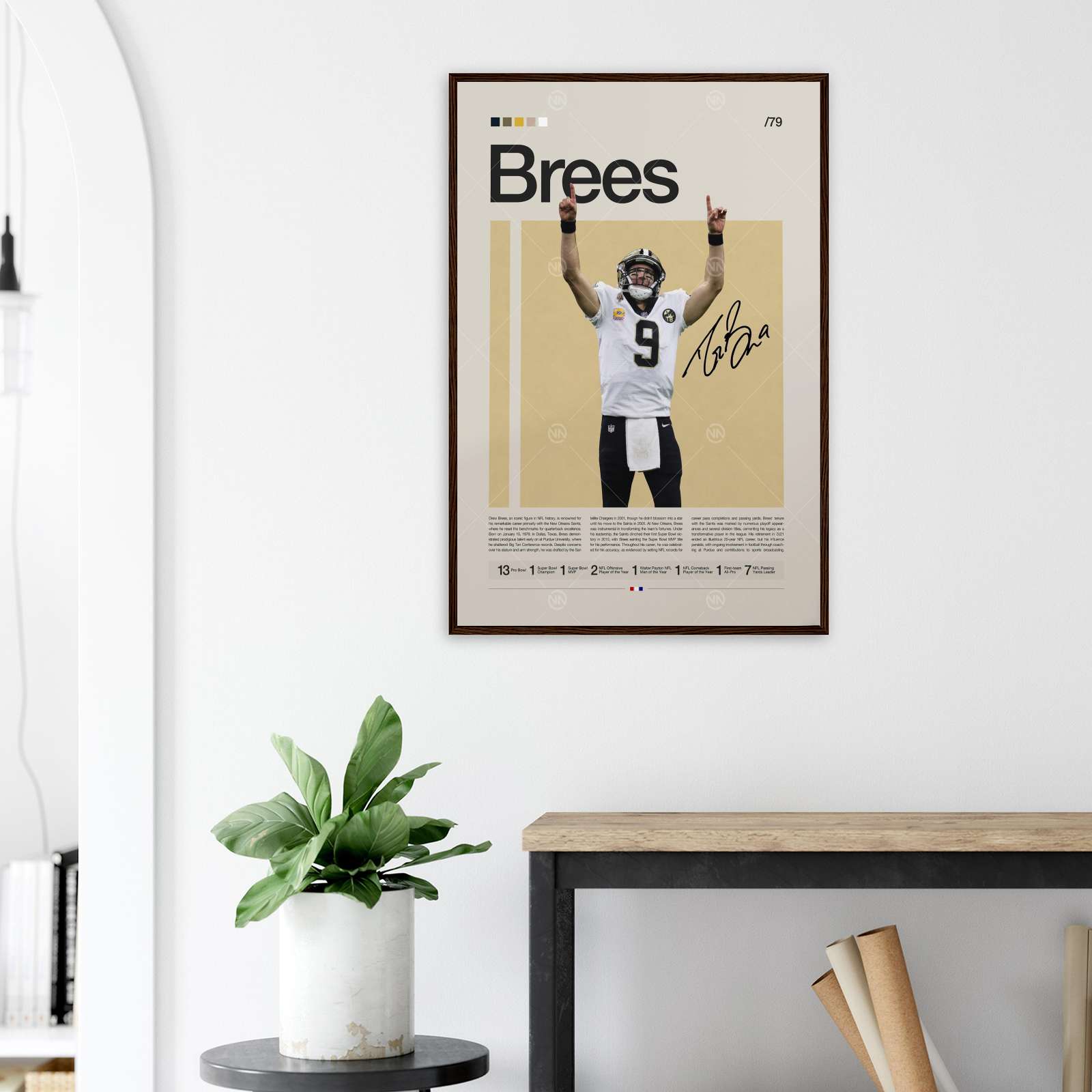 Drew Brees Poster, Sports Poster, Football Poster, Full-Size Poster ...