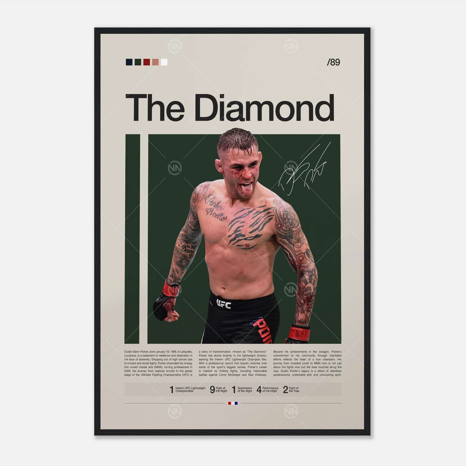 Dustin Poirier Poster, Mma Poster, Boxing Poster, Sports Poster, Full ...
