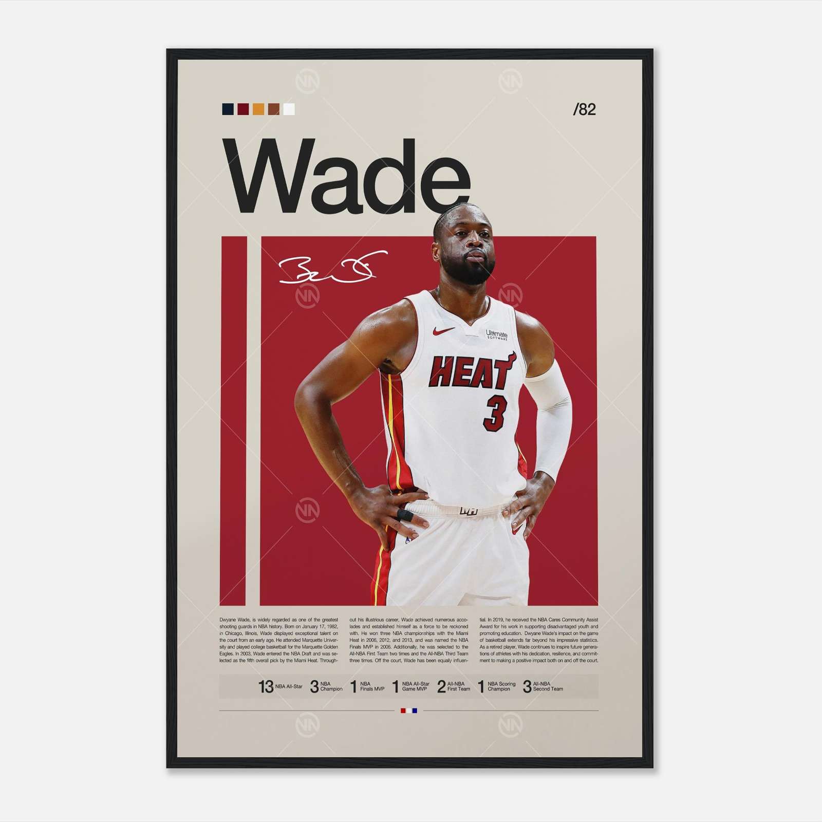 Dwayne Wade Poster, Baseball Poster, Sports Bedroom Posters, Full-Size ...