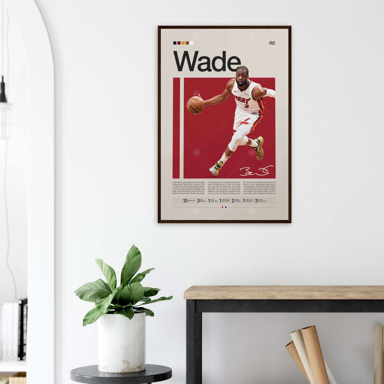 Dwayne Wade Poster, Basketball Gift, Sports Poster, Full-Size Poster ...