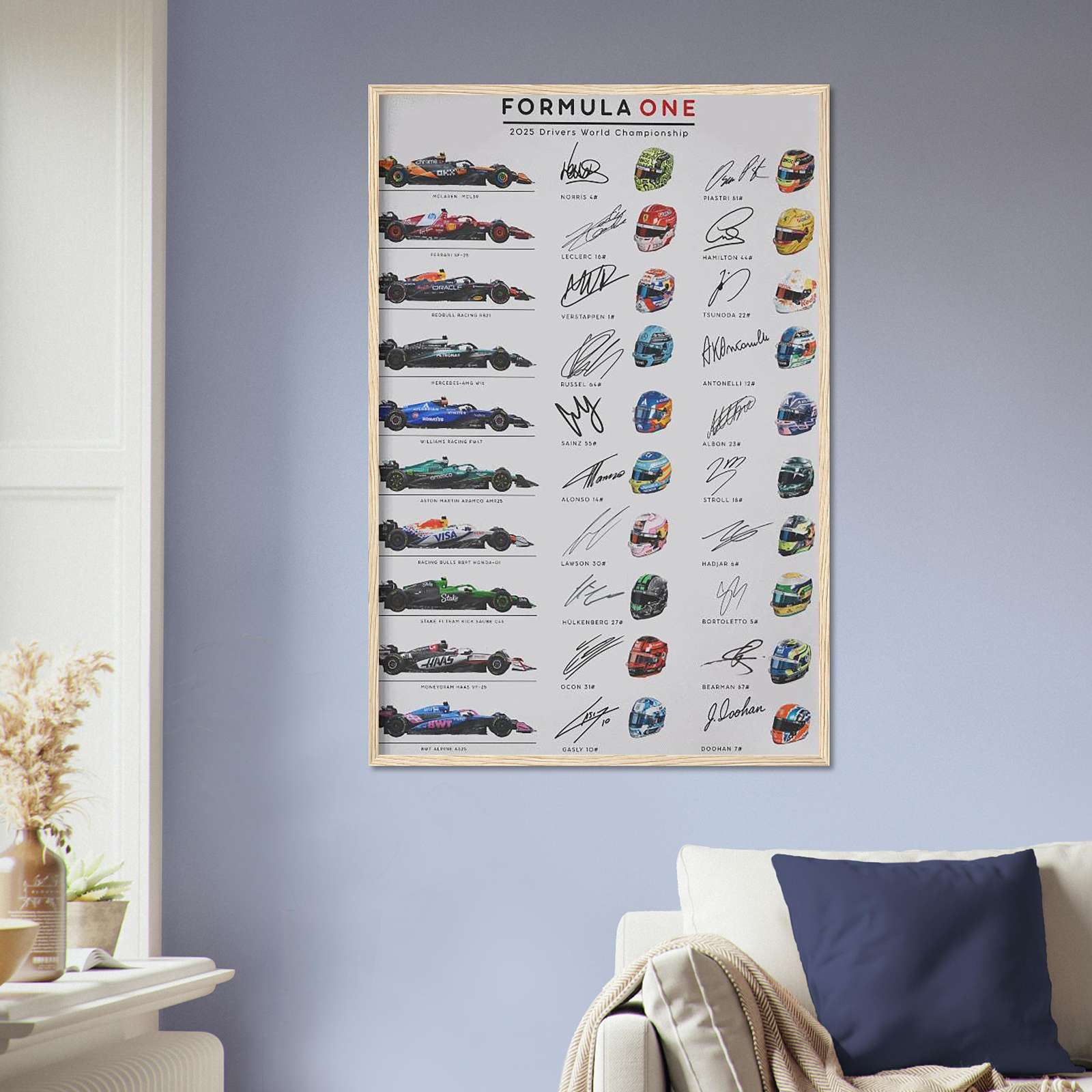 F1 2025 Poster, Formula One Poster, Motor Sports Poster, Full-Size ...