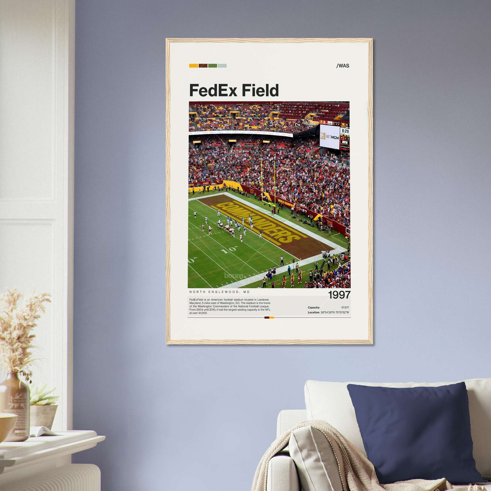 Fedex Field Poster, Stadium Poster, Sports Poster, Full-Size Poster ...
