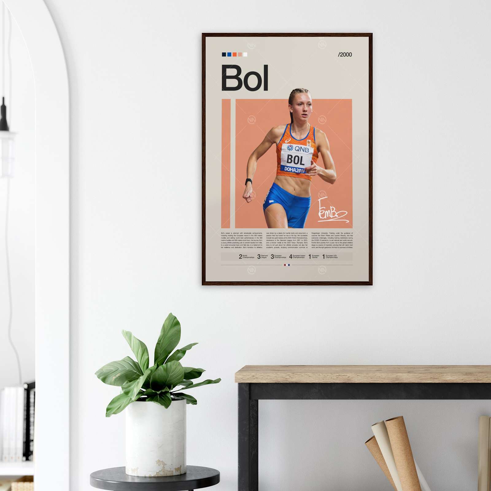 Femke Bol Poster, Running Poster, Workout Poster, Sports Poster, Full ...