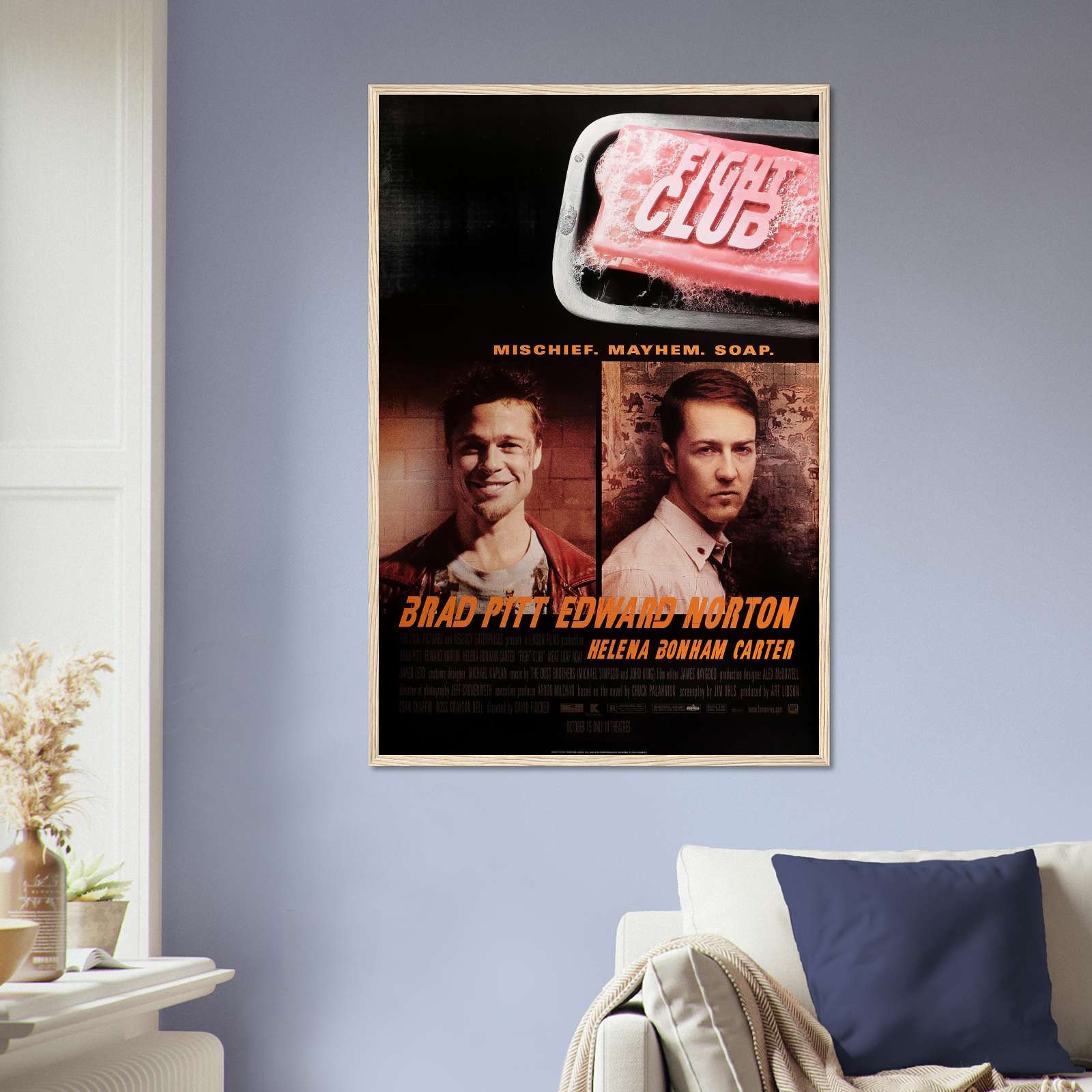Fight Club Movie Poster , Classic Movie Poster, Full-Size Poster, Ready ...