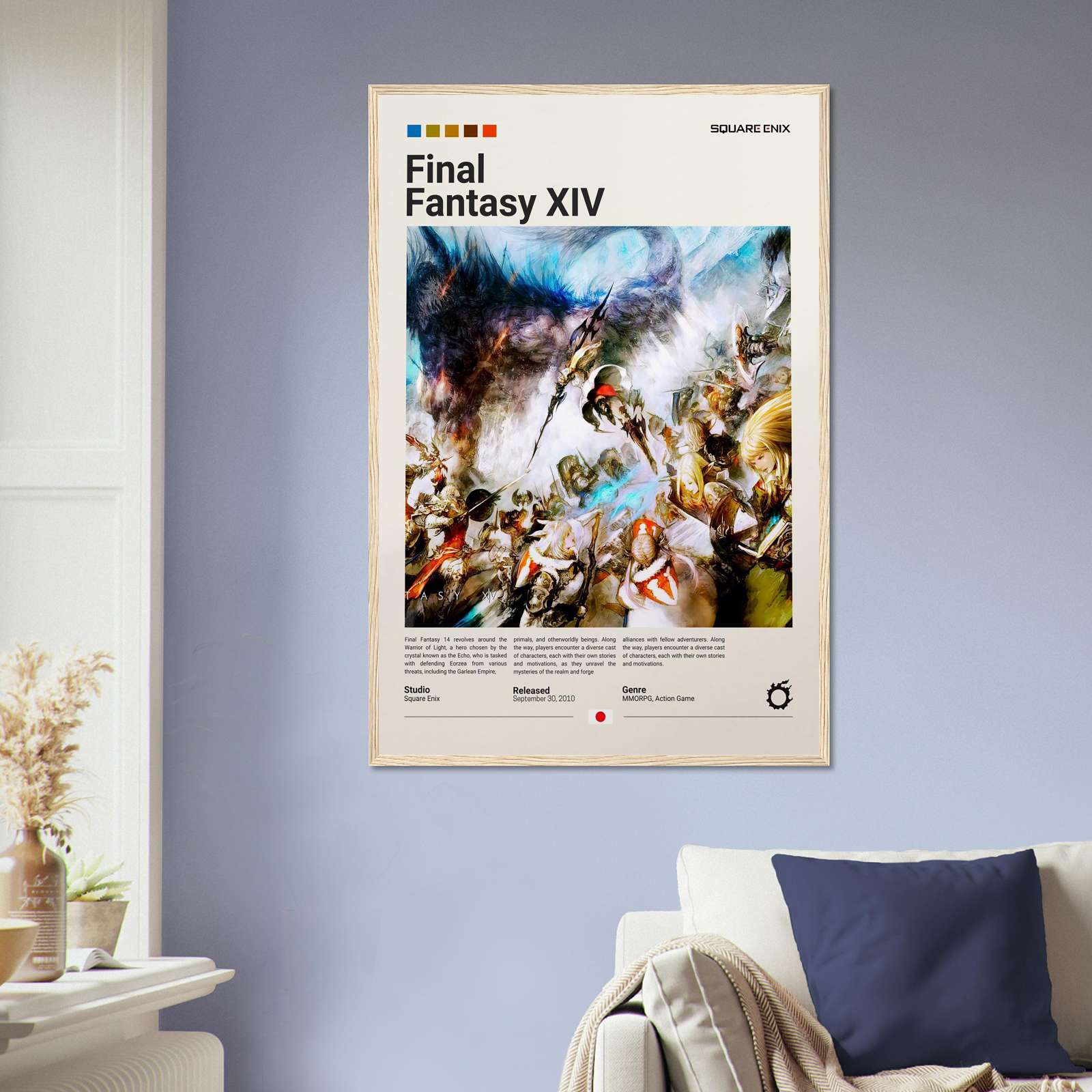 Final Fantasy 14 Poster, Video Game Poster, Gaming Room Poster, Full ...