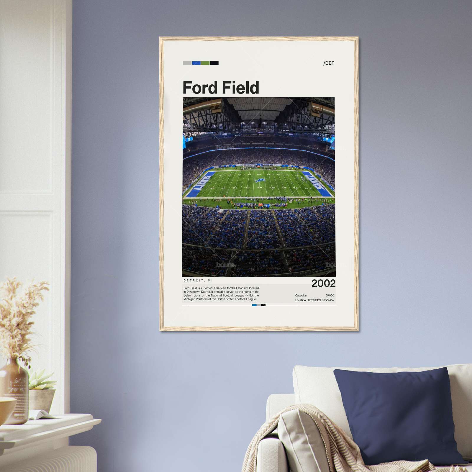 Ford Field Poster, Full-Size Poster, Ready to Hang - Citiesbox