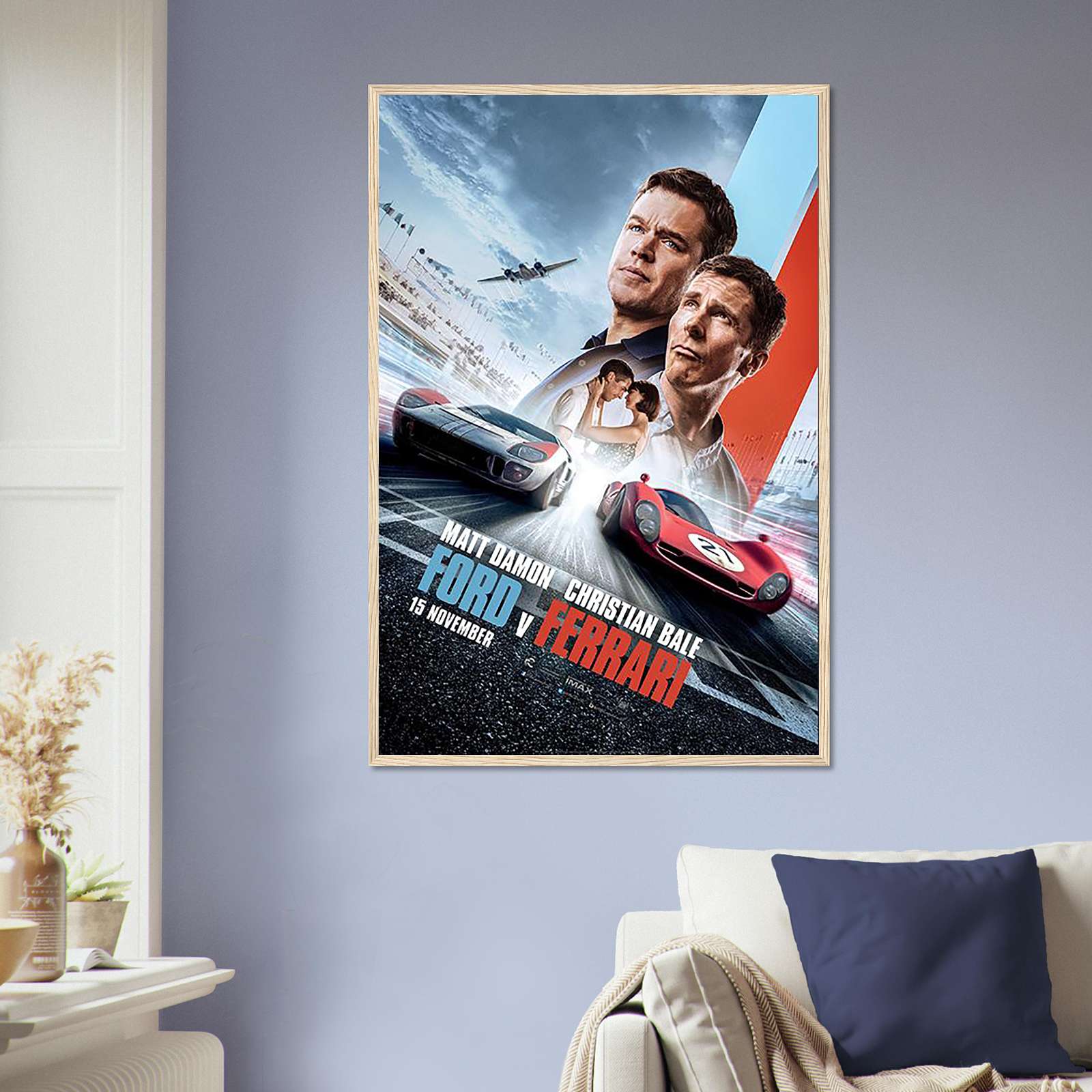 Ford V Ferrari Movie Poster, Film Poster, Full-Size Poster, Ready to ...