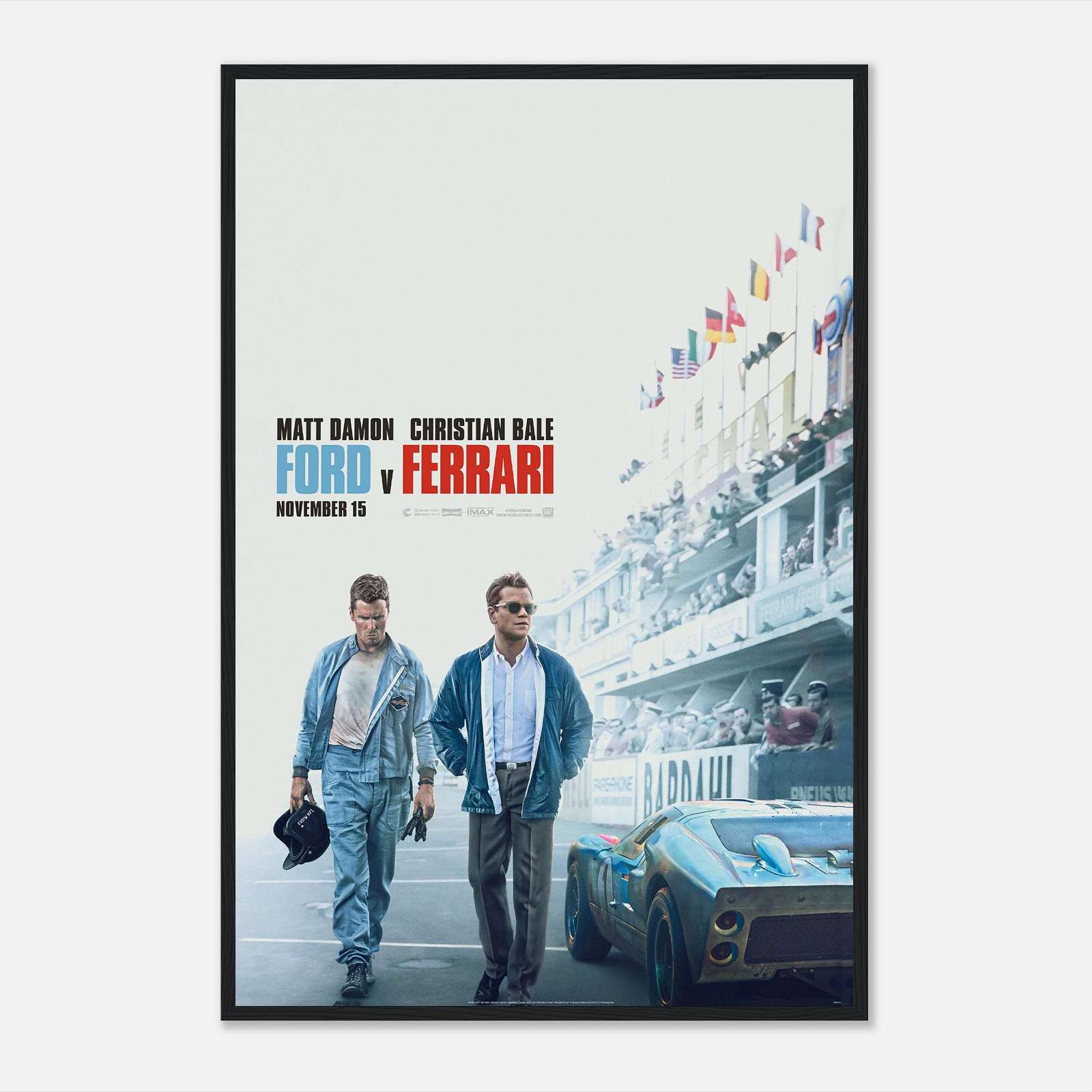 Ford V Ferrari Movie Poster, Ford V Ferrari Film Poster, Vintage Movie ...