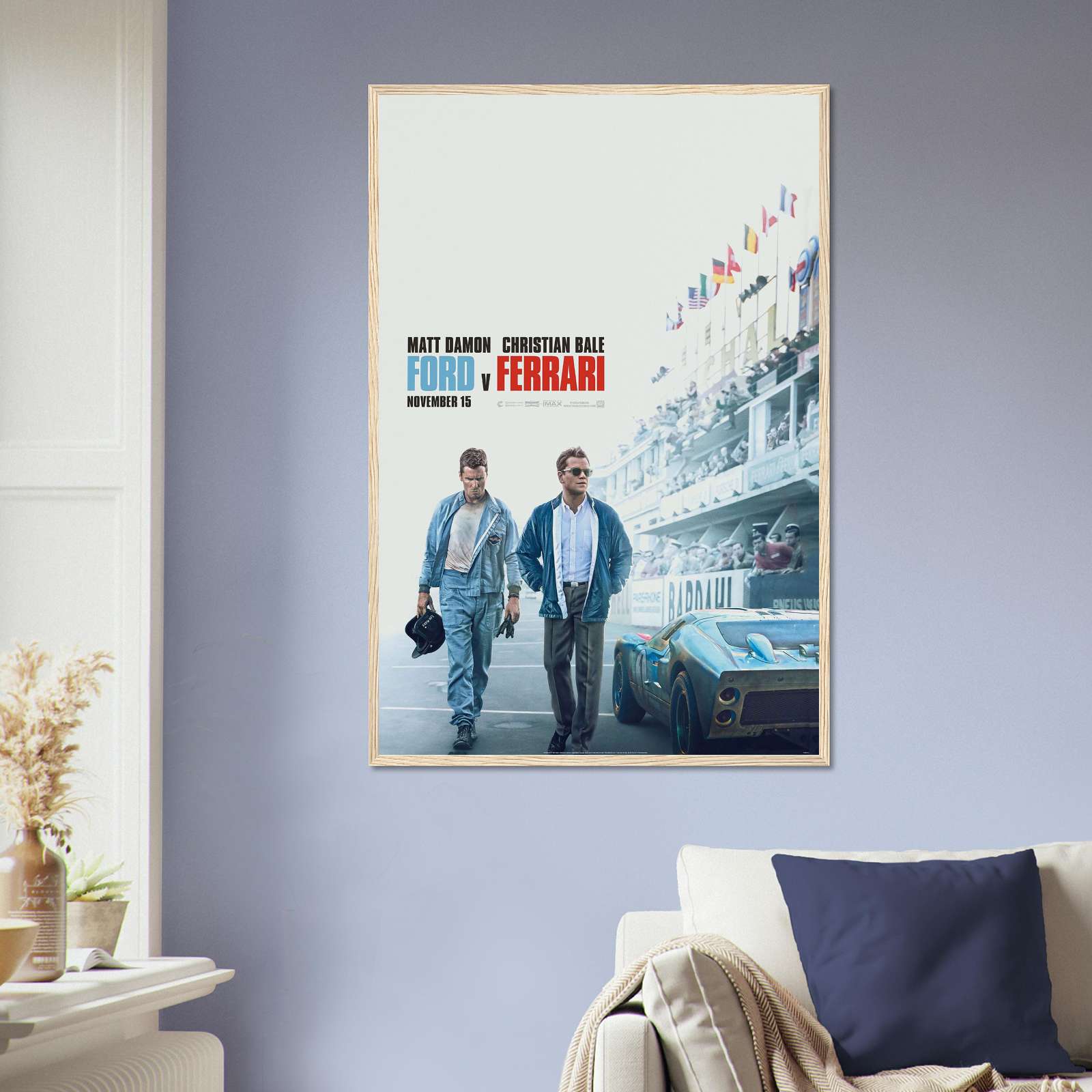 Ford V Ferrari Movie Poster, Ford V Ferrari Film Poster, Vintage Movie ...