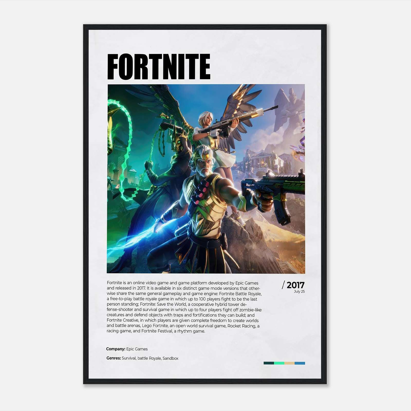 Fortnite Game Poster, Gaming Poster, Full-Size Poster, Ready to Hang ...