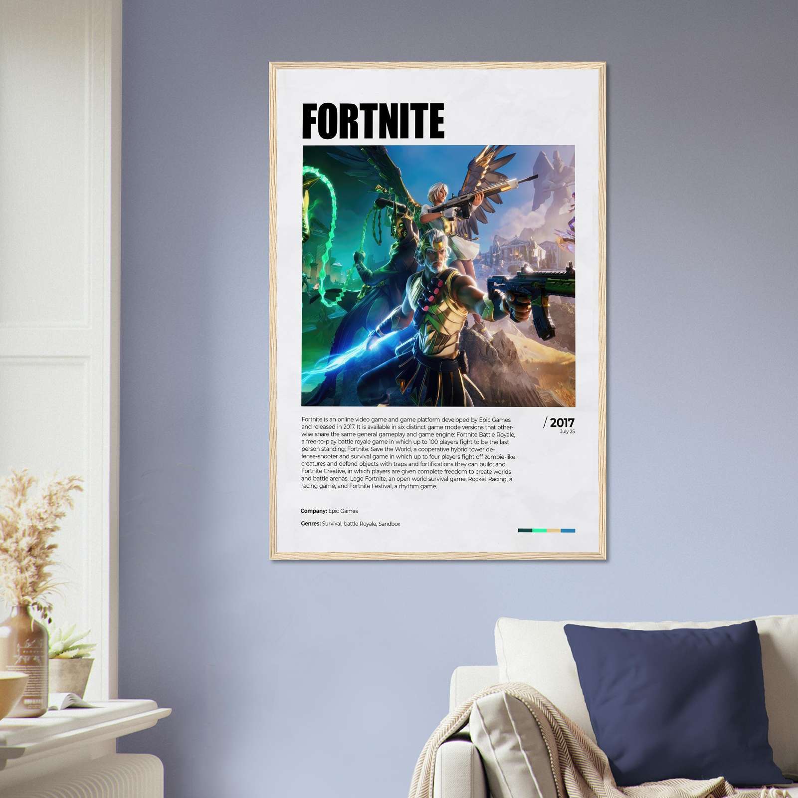 Fortnite Game Poster, Gaming Poster, Full-Size Poster, Ready to Hang ...