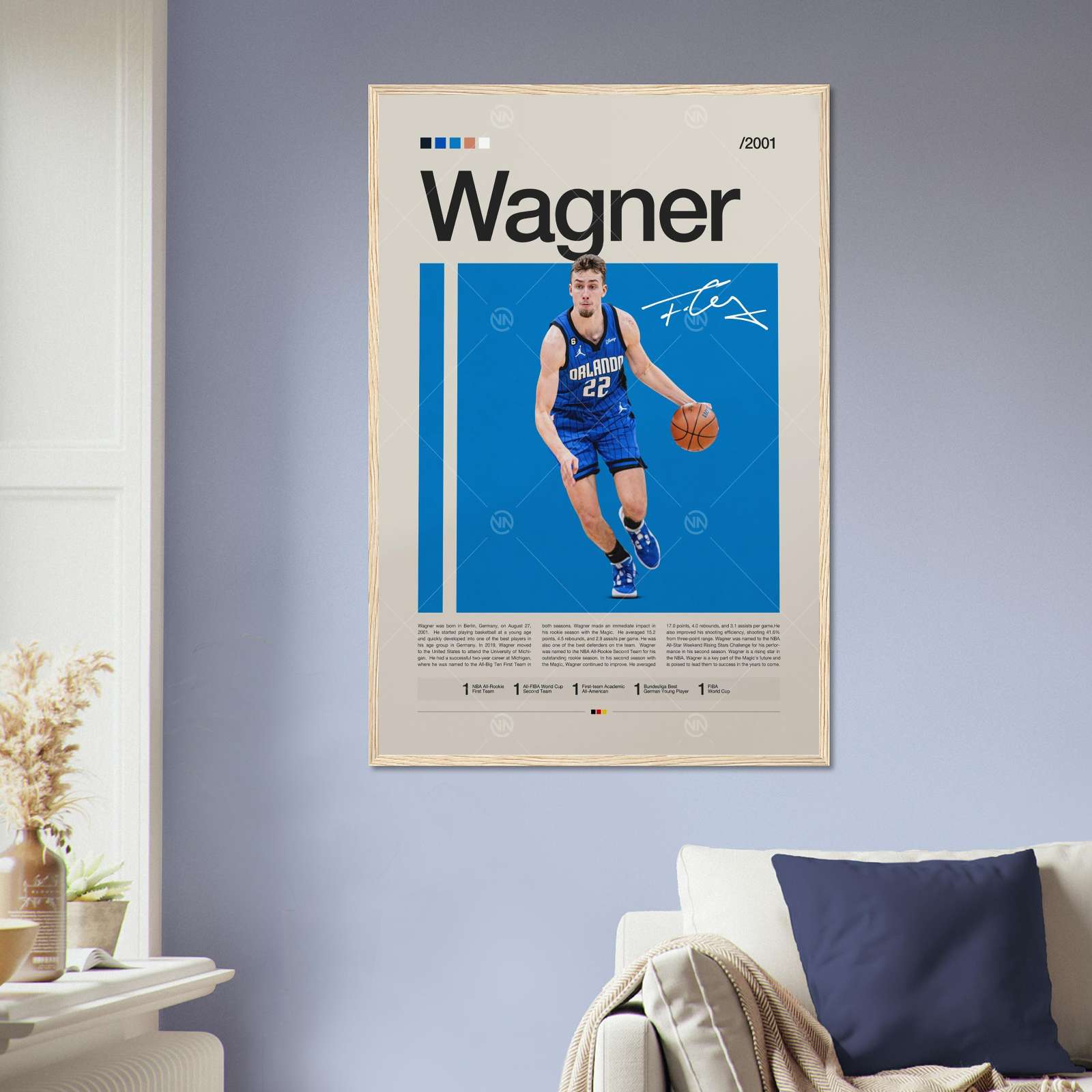 Franz Wagner Poster, Sports Poster, Basketball Poster, Full-Size Poster ...