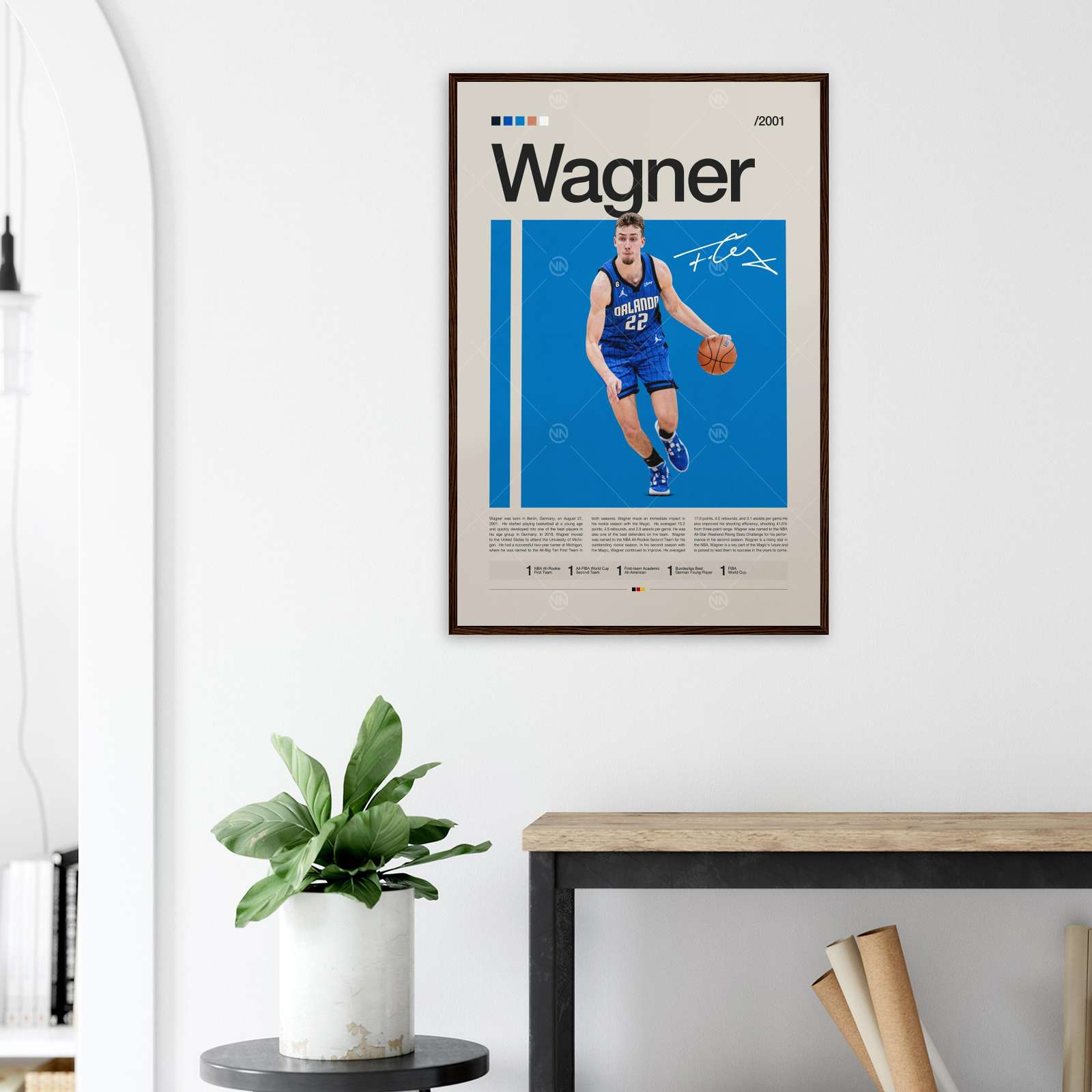 Franz Wagner Poster, Sports Poster, Basketball Poster, Full-Size Poster ...