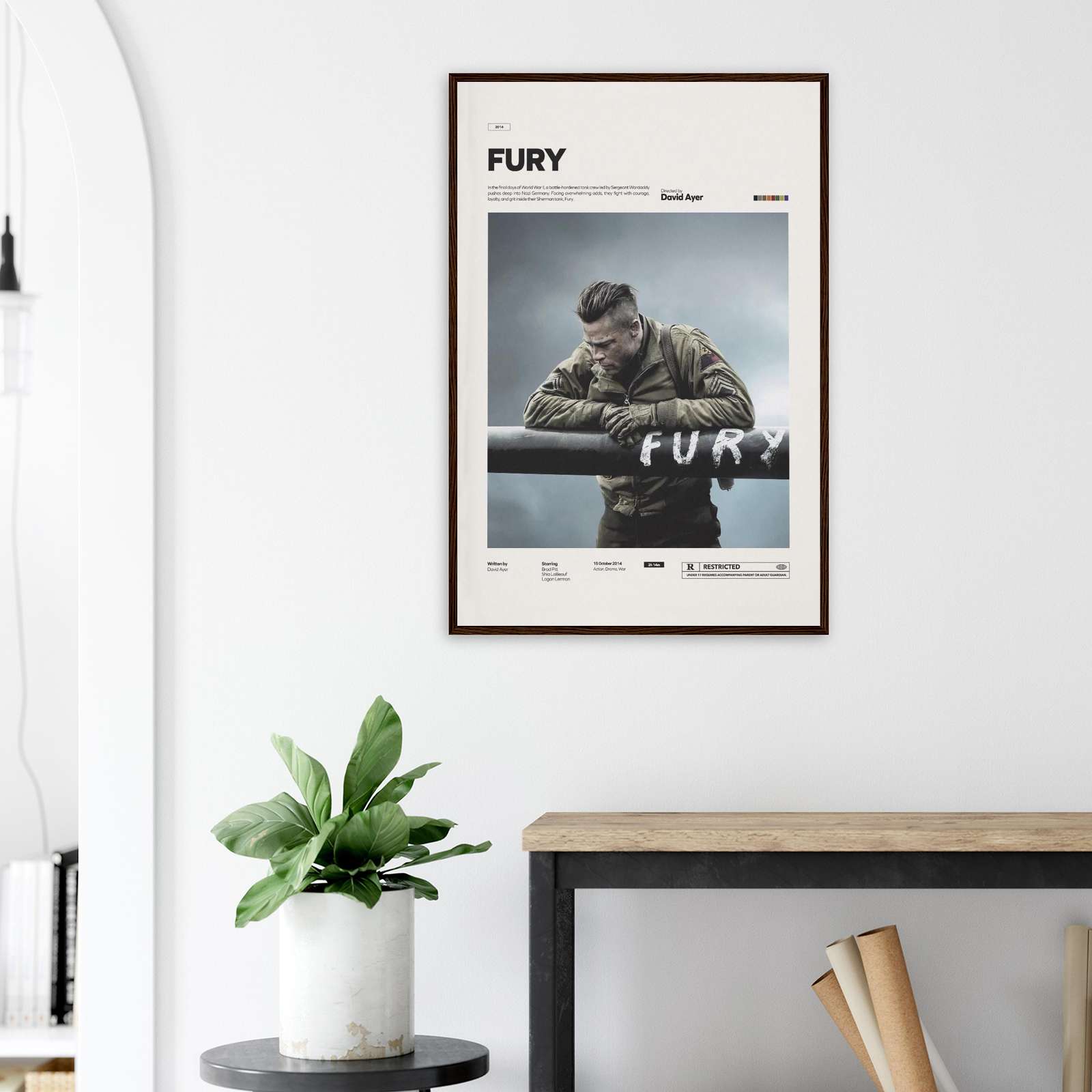 Fury Movie Poster, Vintage Movie Poster, Film Poster, Full-Size Poster ...
