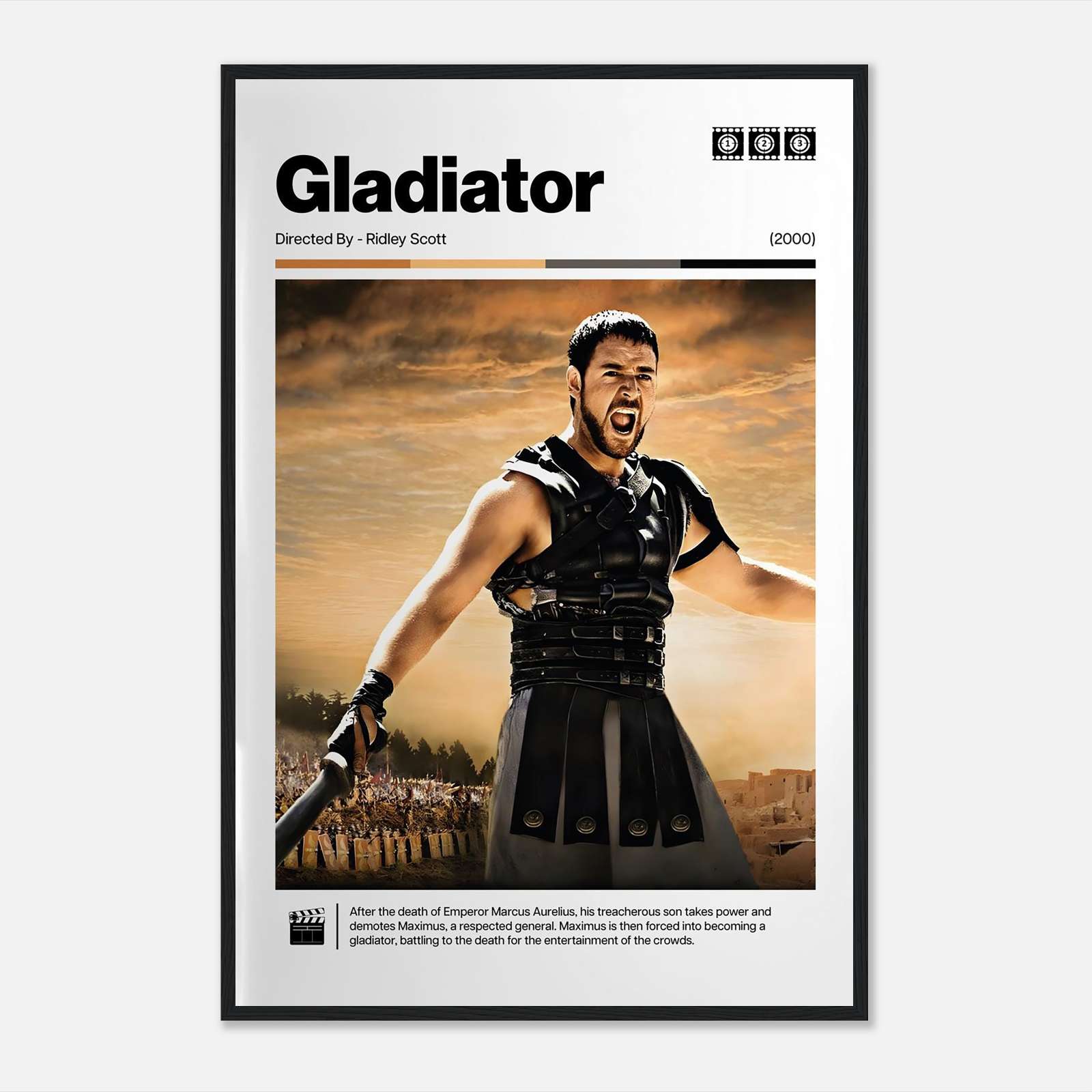 Gladiator Movie Poster, Historical Drama, Ridley Scott Movies, Full ...