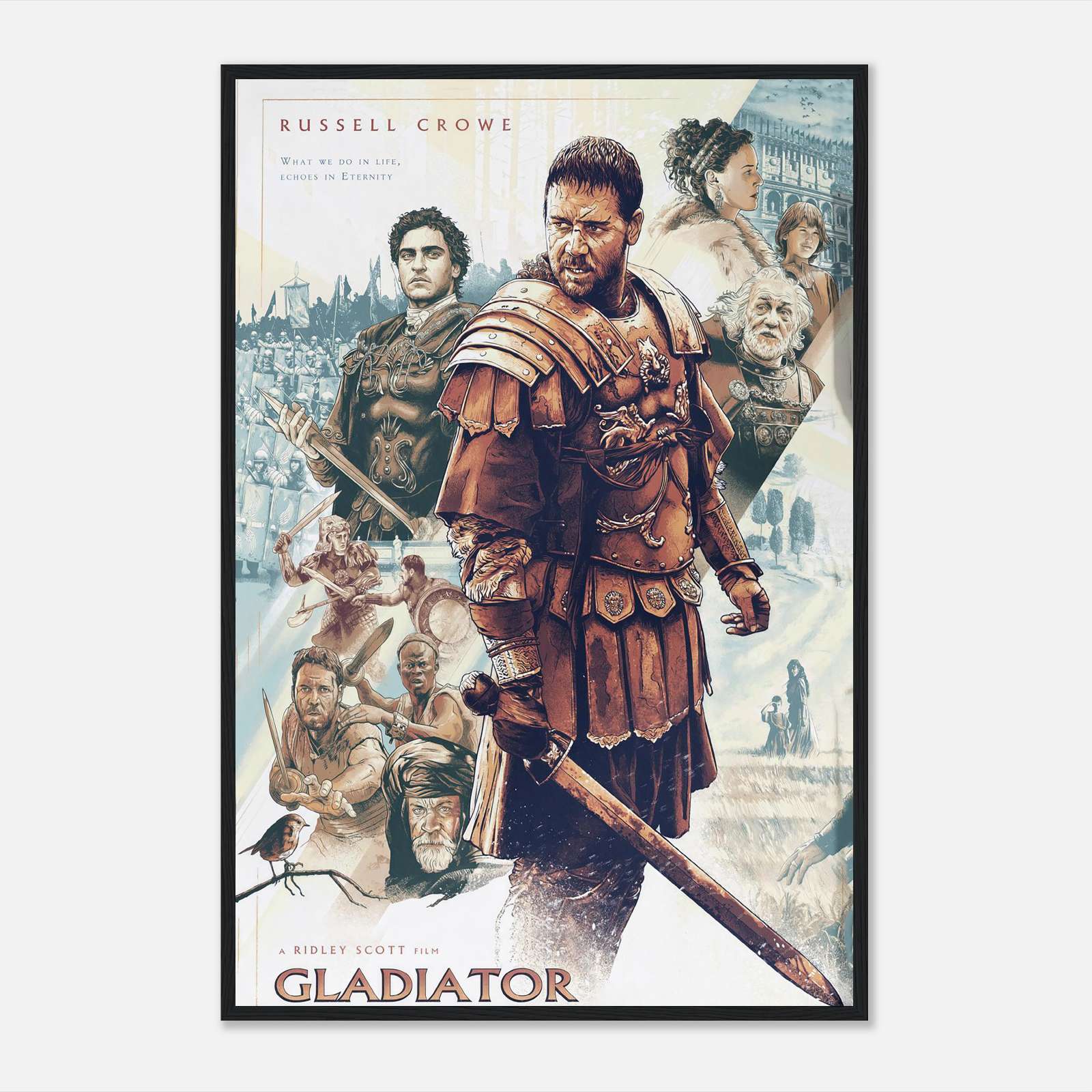 Gladiator Movie Poster, Vintage Movie Poster, Tv Series Poster, Full ...