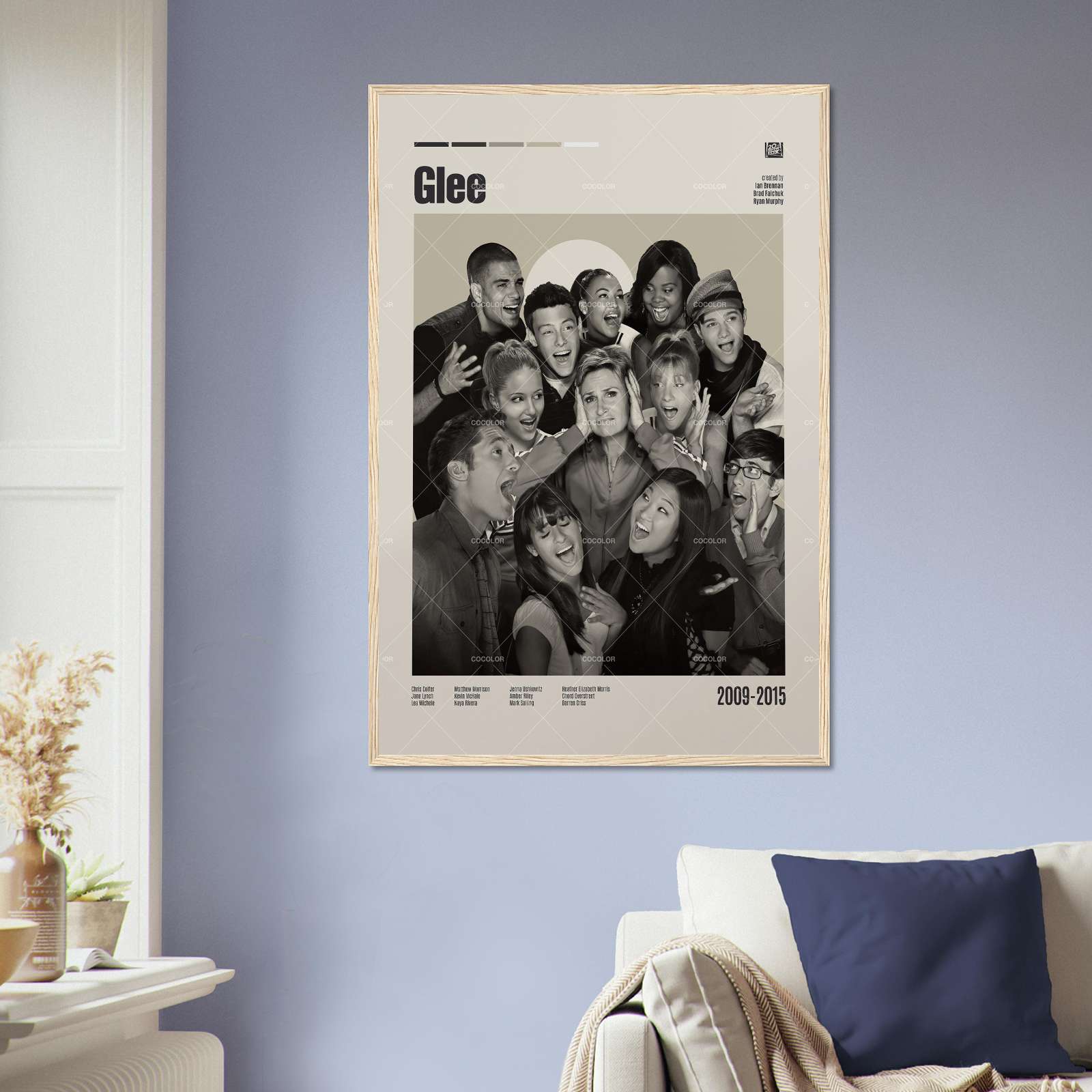 Glee Retro Movie Poster Midcentury Modern Retro Tv Show Poster Minimal ...